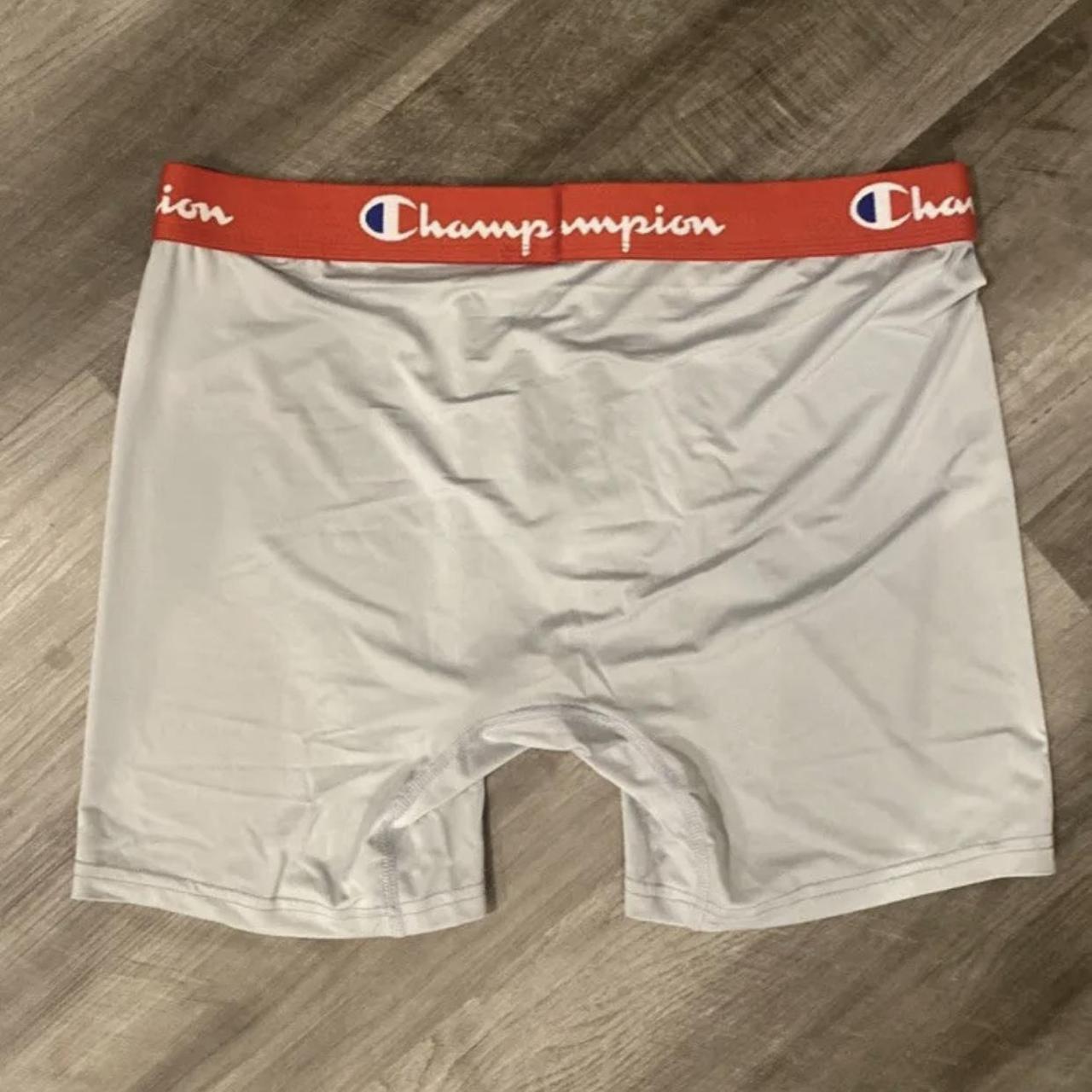Champion Men's Grey and Red Boxers-and-briefs | Depop