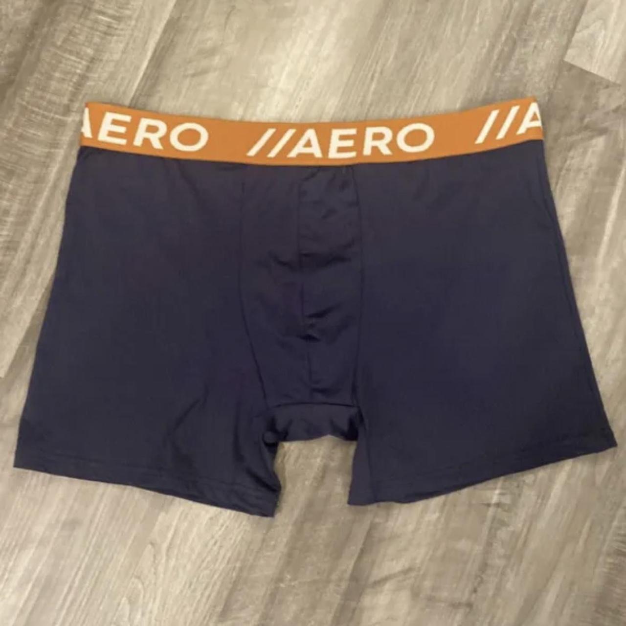 Aeropostale Men's Blue and Orange Boxers-and-briefs | Depop