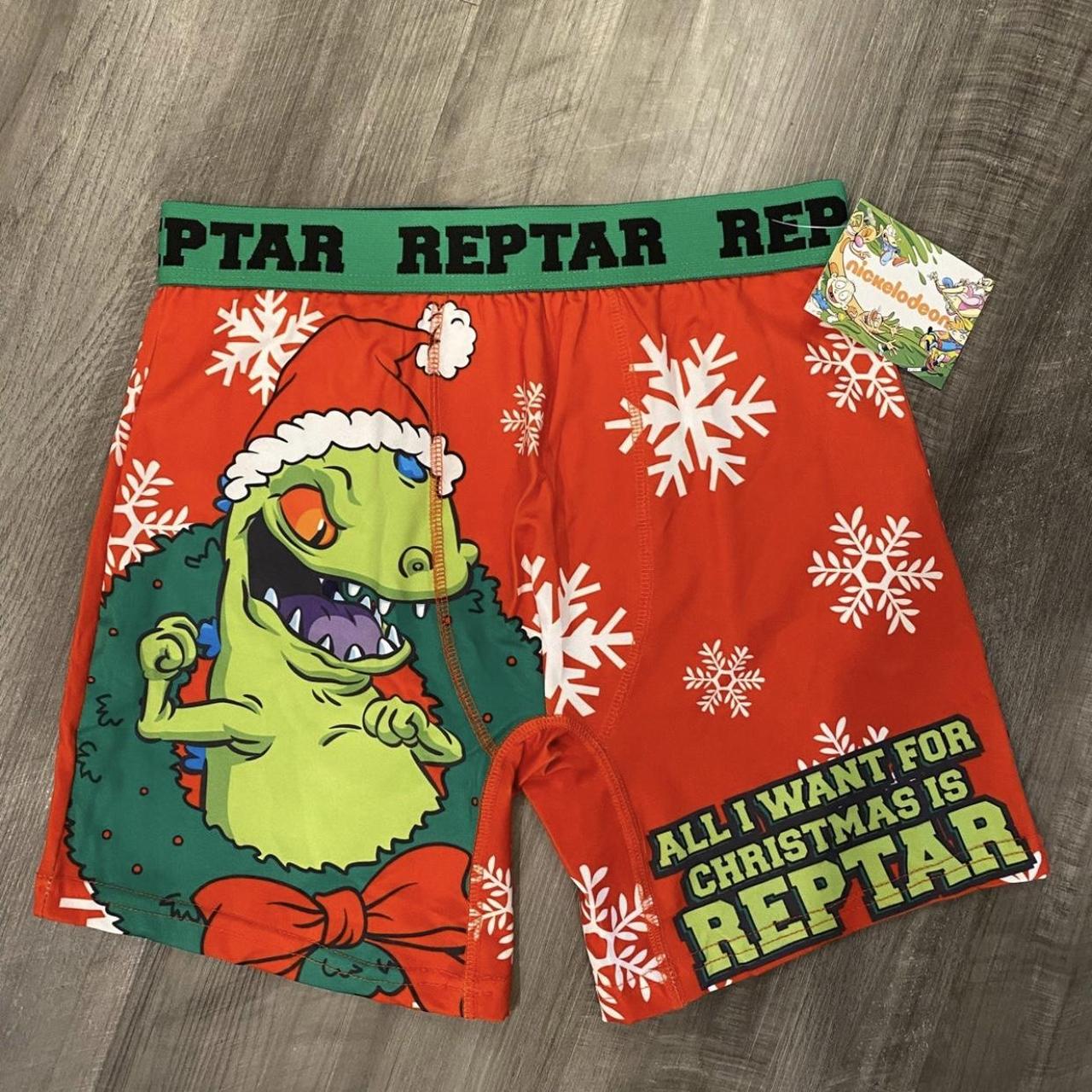 All I Want For Christmas In Reptar Boxer Brief -... - Depop