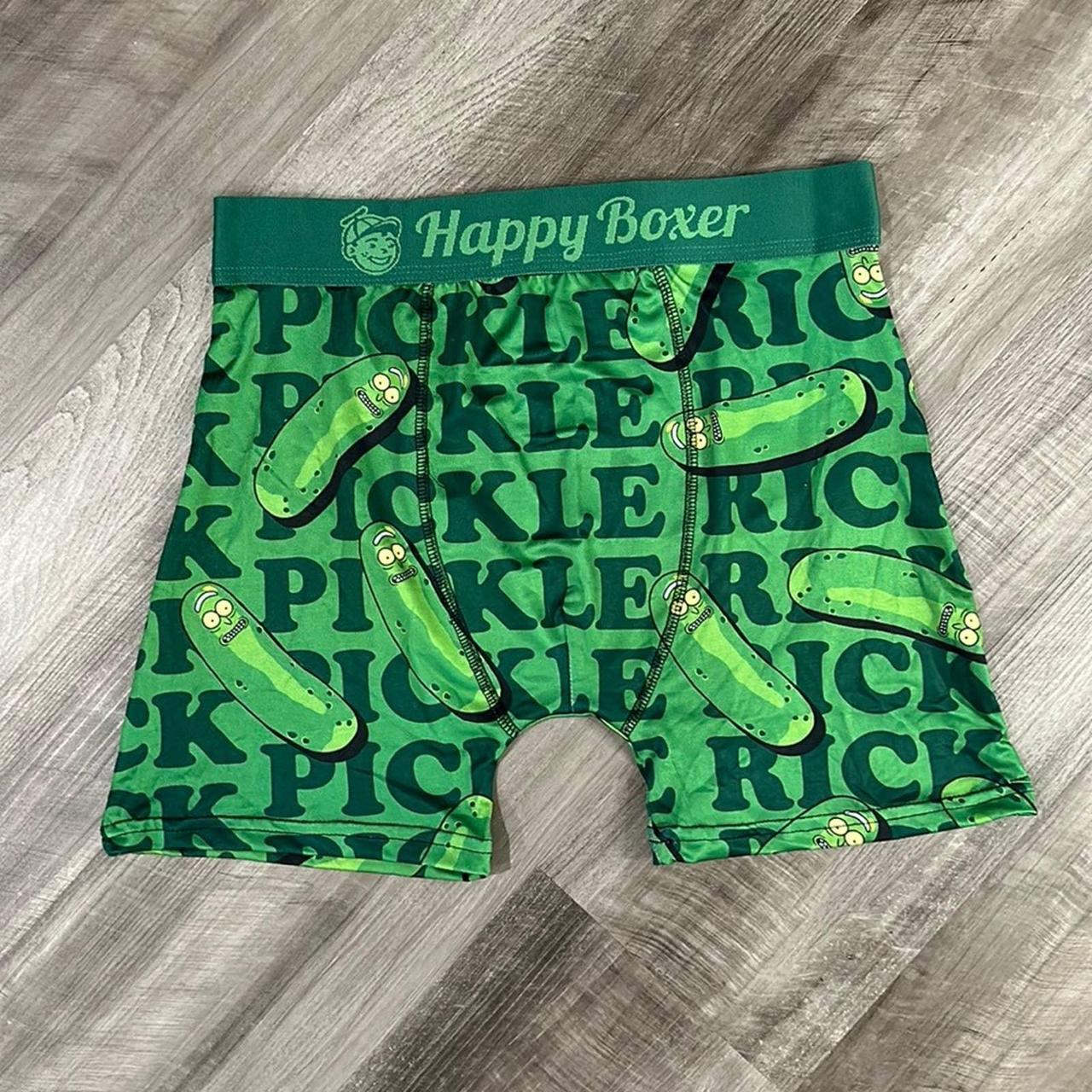 Rick and Morty Pickle Rick Ice Cream Boxer... - Depop