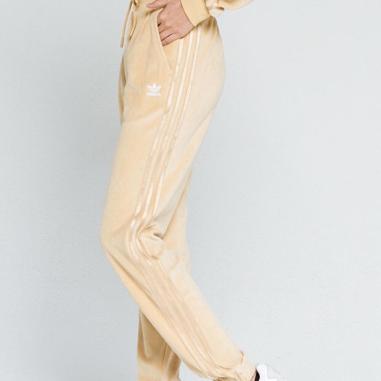 RARE Adidas gold velvet tracksuit used once, in a... - Depop