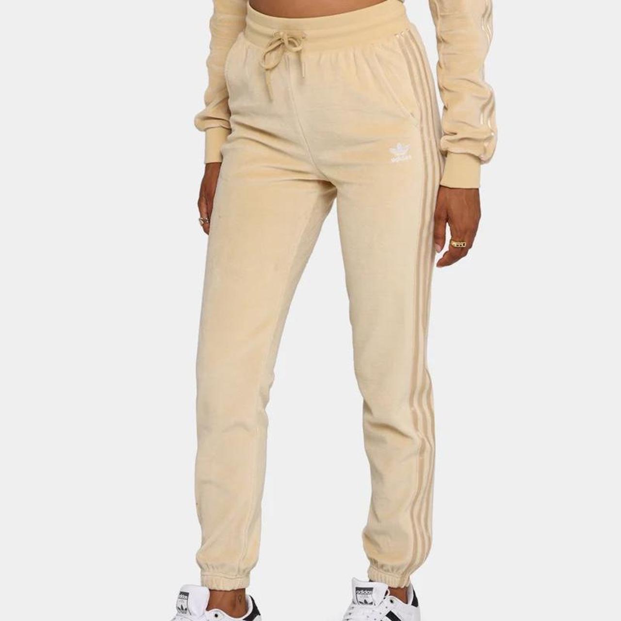 RARE Adidas gold velvet tracksuit used once, in a... - Depop