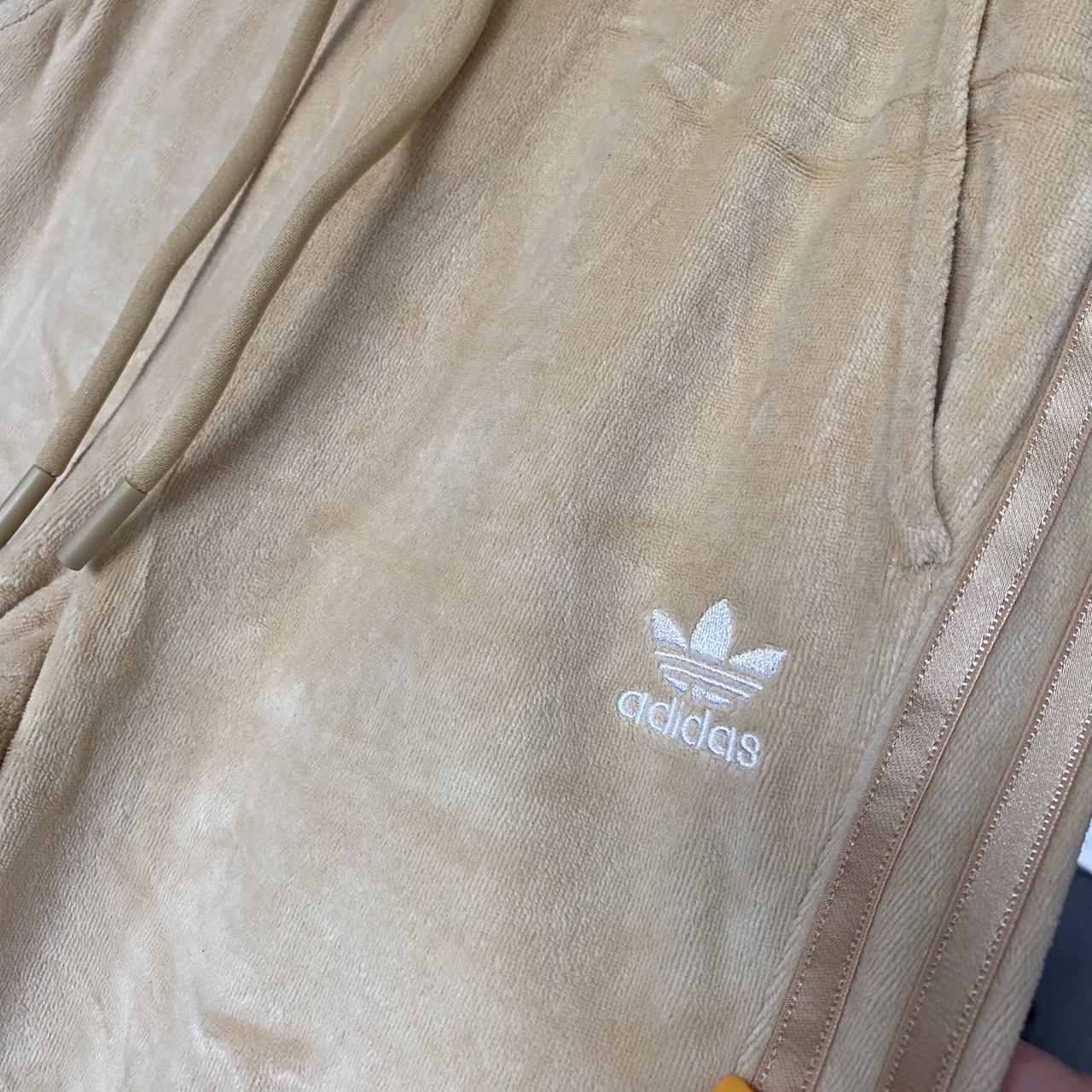 RARE Adidas gold velvet tracksuit used once, in a... - Depop