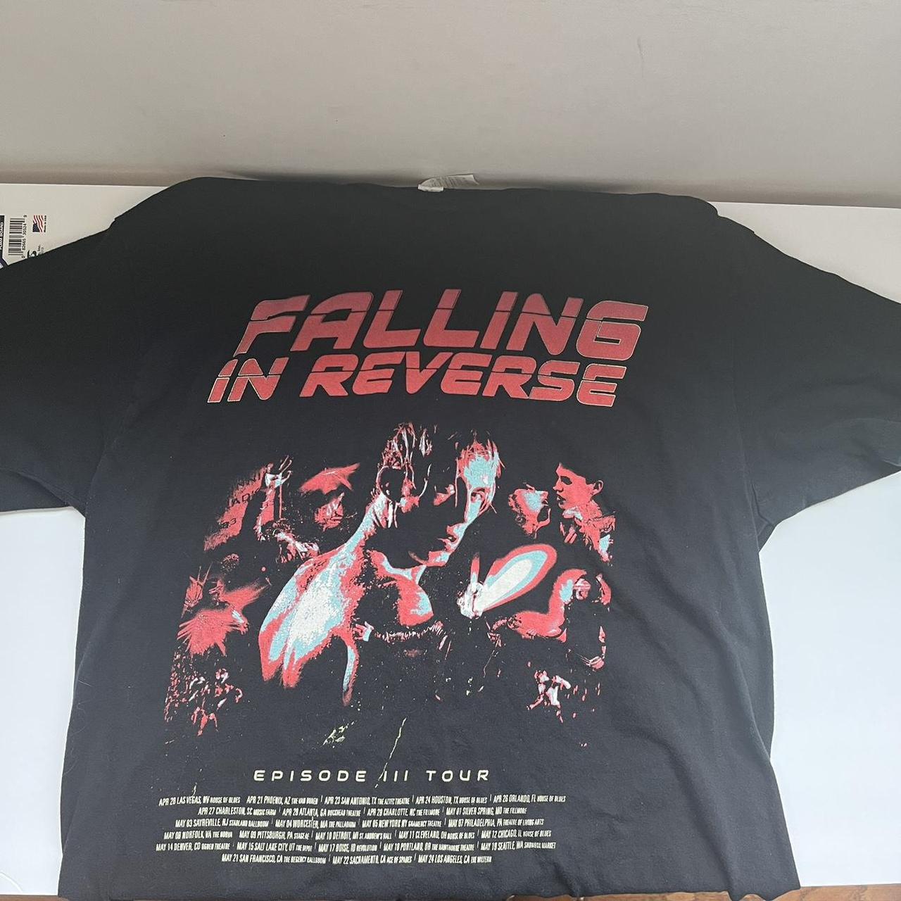 Falling in reverse tour tshirt Size Large 20 inch... | Depop