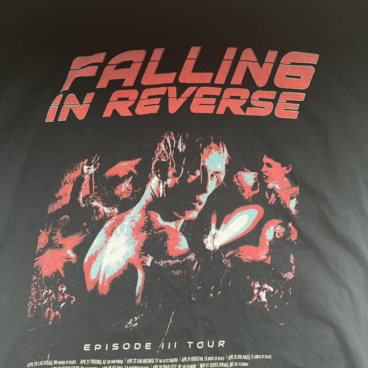 Falling in reverse tour tshirt Size Large 20 inch... | Depop
