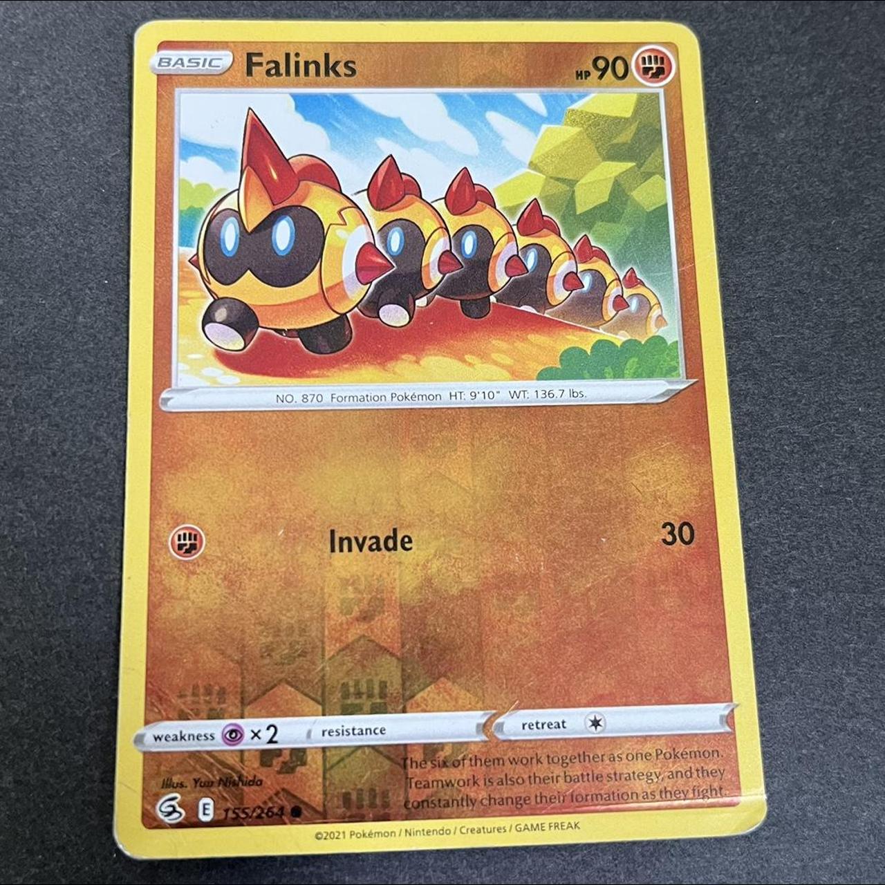 Pokemon Falinks 155/264 Card - Fusion Strike - Good... - Depop
