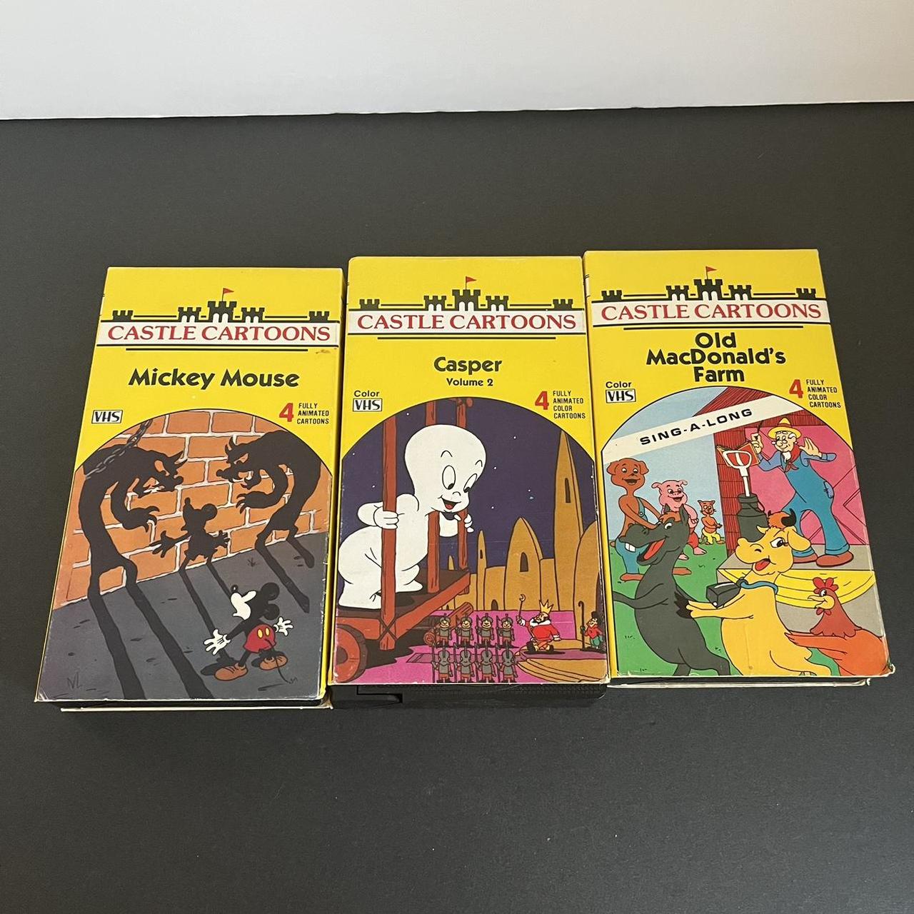 Castle Cartoons VHS Lot Of 3 Tapes Mickey The Mouse... - Depop