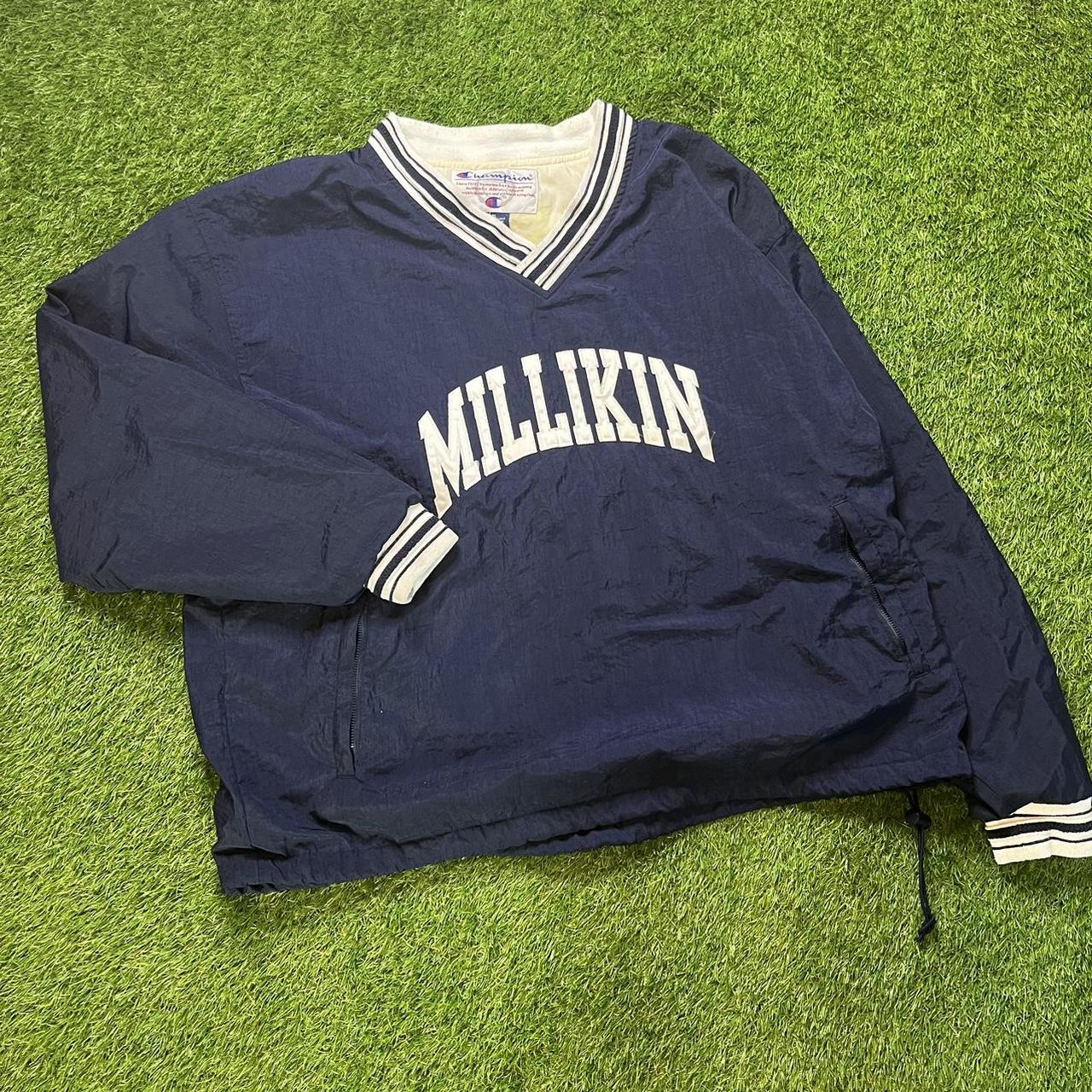 90s Vintage Millikin College Champion Windbreaker... - Depop