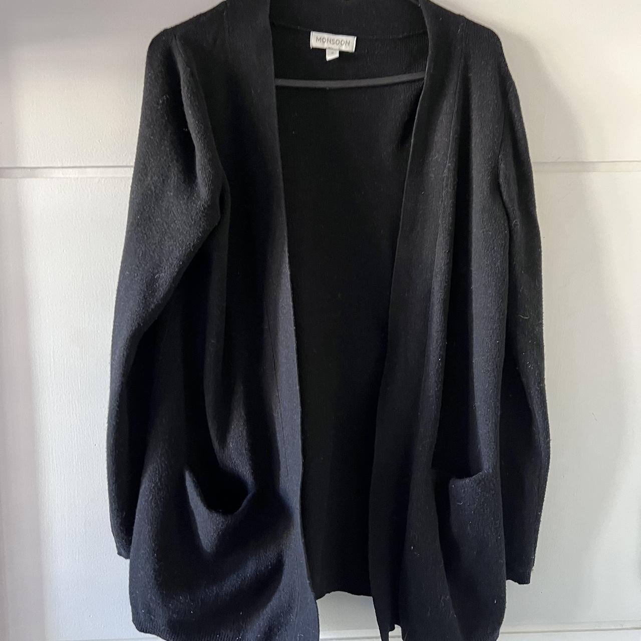 Monsoon Women's Black Cardigan | Depop