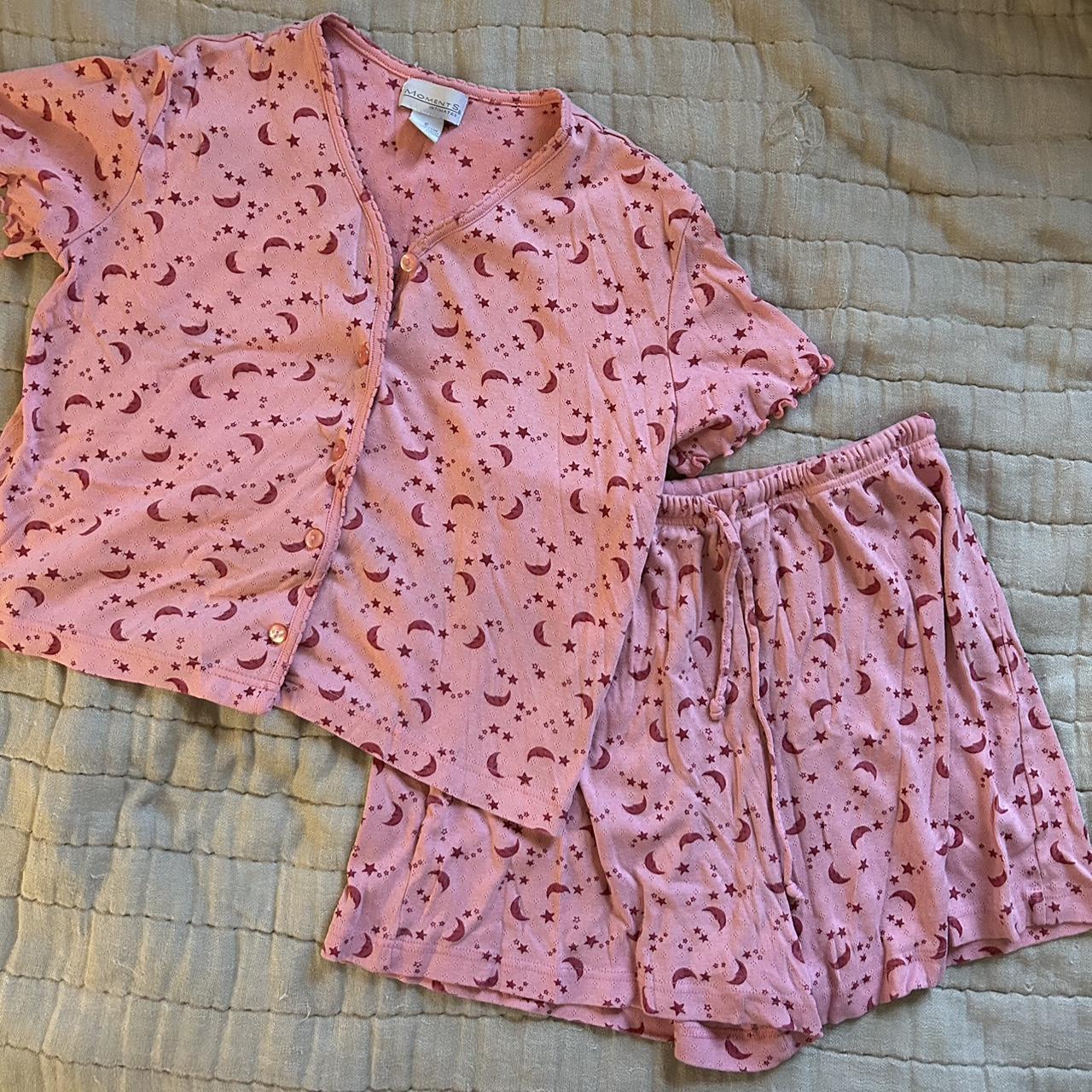 Adorable pink star and mood pajama set. Lettuce... - Depop