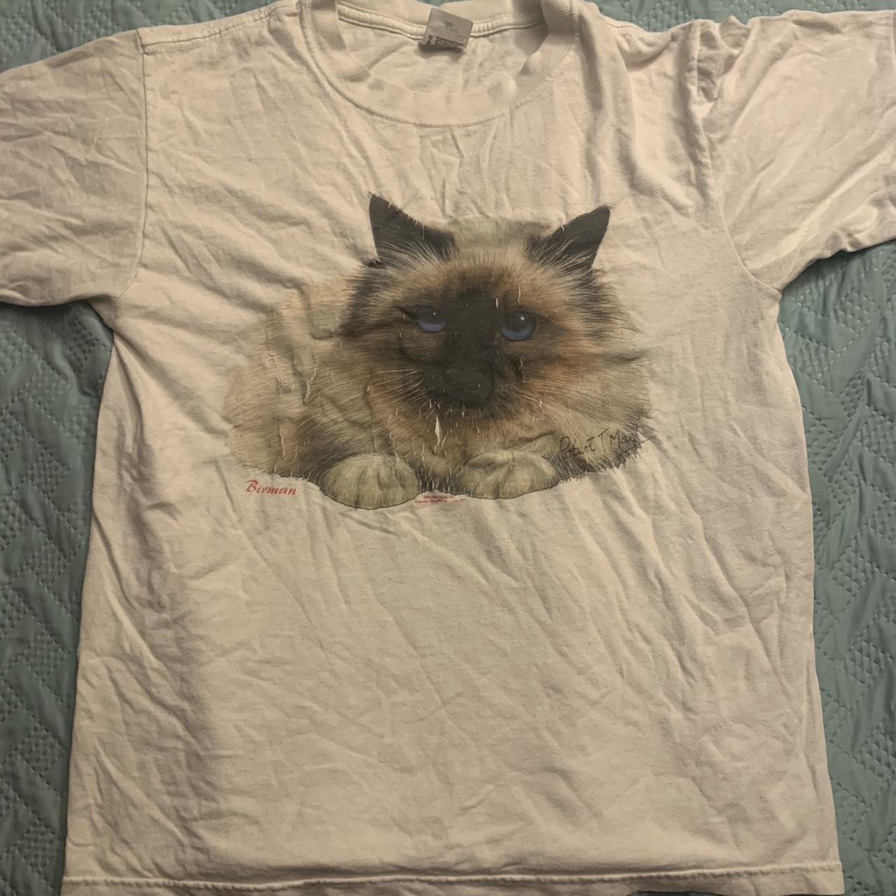 vintage cat shirt nice shirt ngl i would keep... - Depop