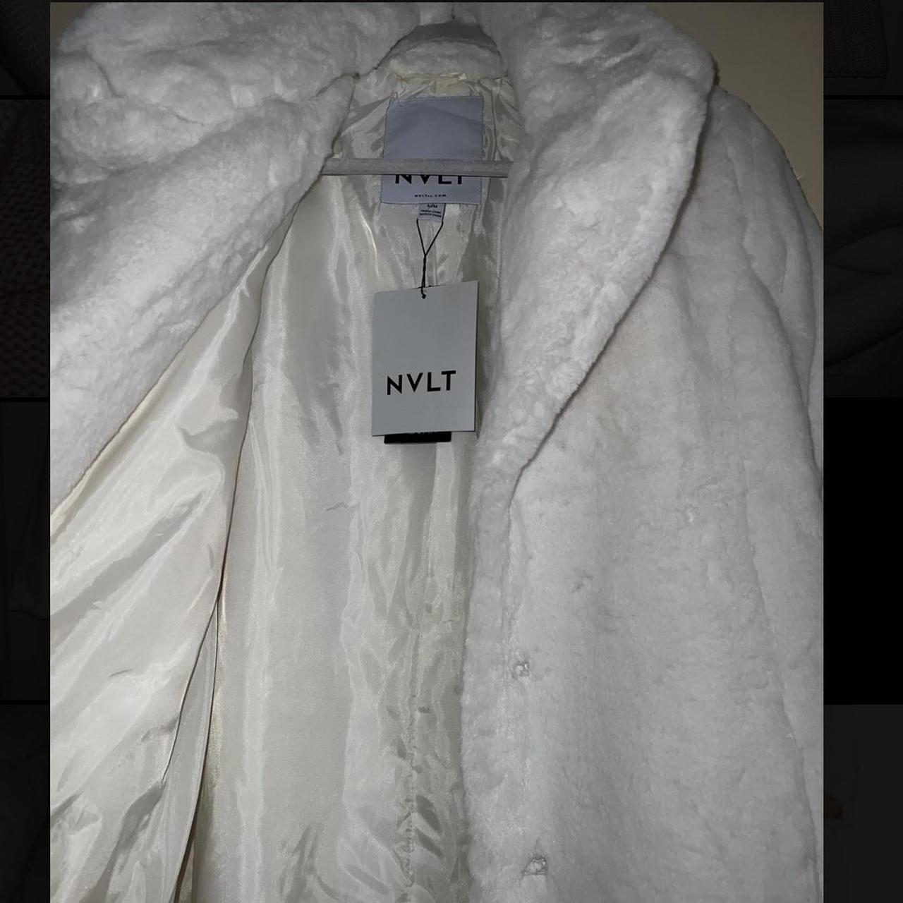 NVLT Ivory White Fur Coat Medium NVLT Faux Fur Coat... - Depop