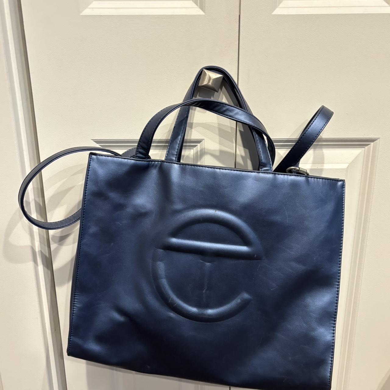 Telfar bag chrome metallic blue Size Large | Depop
