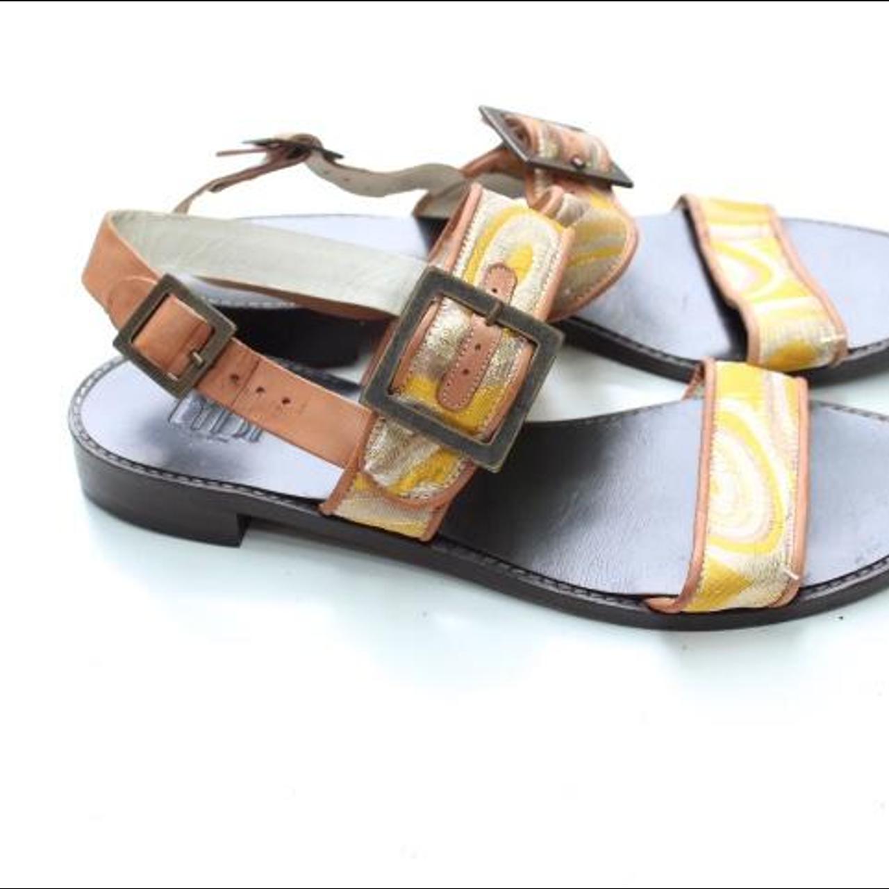 Tibi sandals Made in Italy Leather & canvas... - Depop