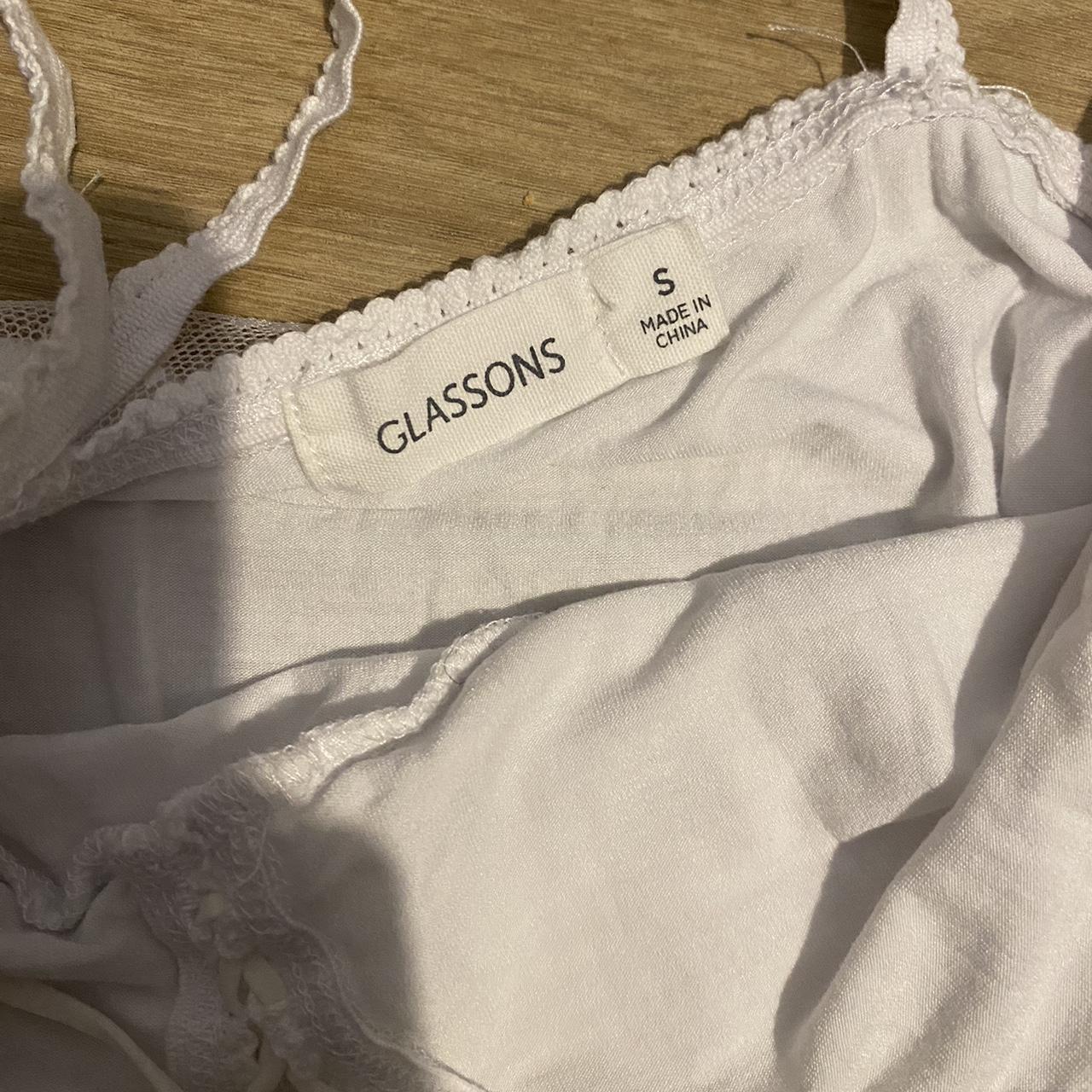 glassons white lace cami size small worn once - Depop
