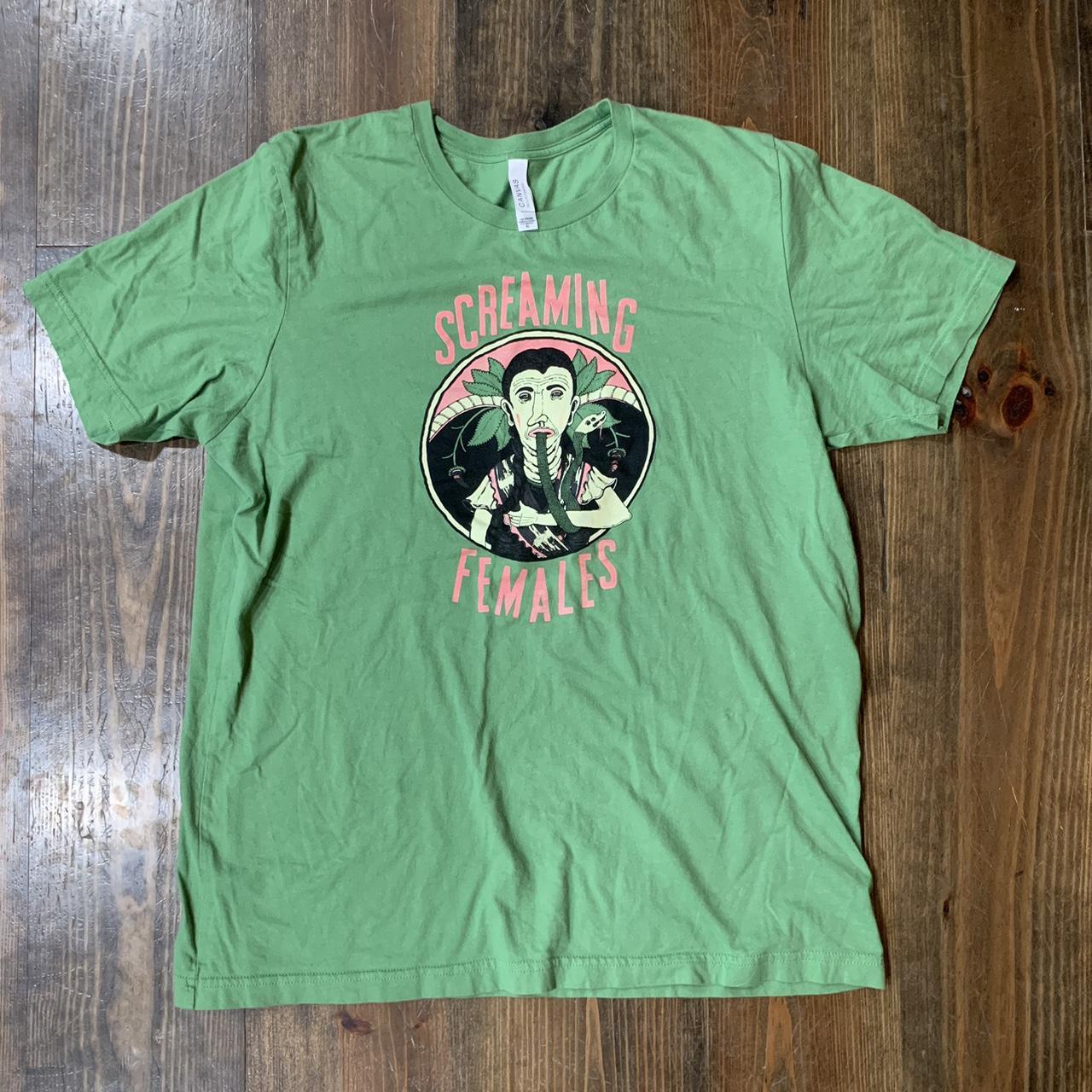 Screaming Females shirt On aqua green teal Awesome... - Depop