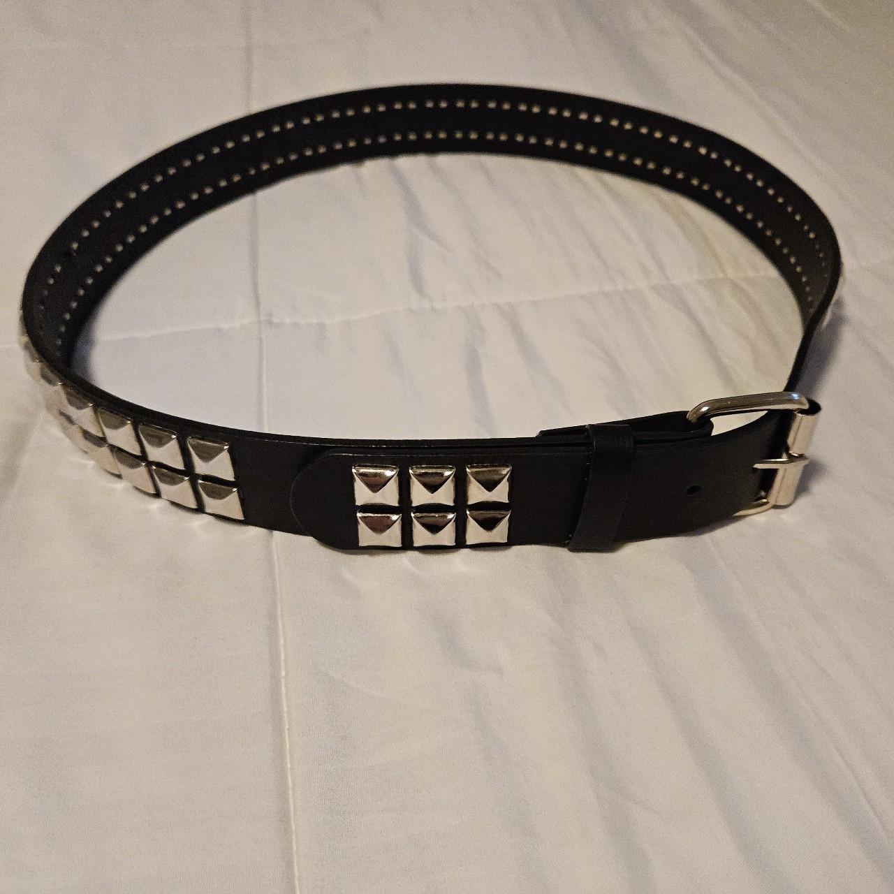 punk silver studded belt •° ☆ Size - Tagged as... - Depop