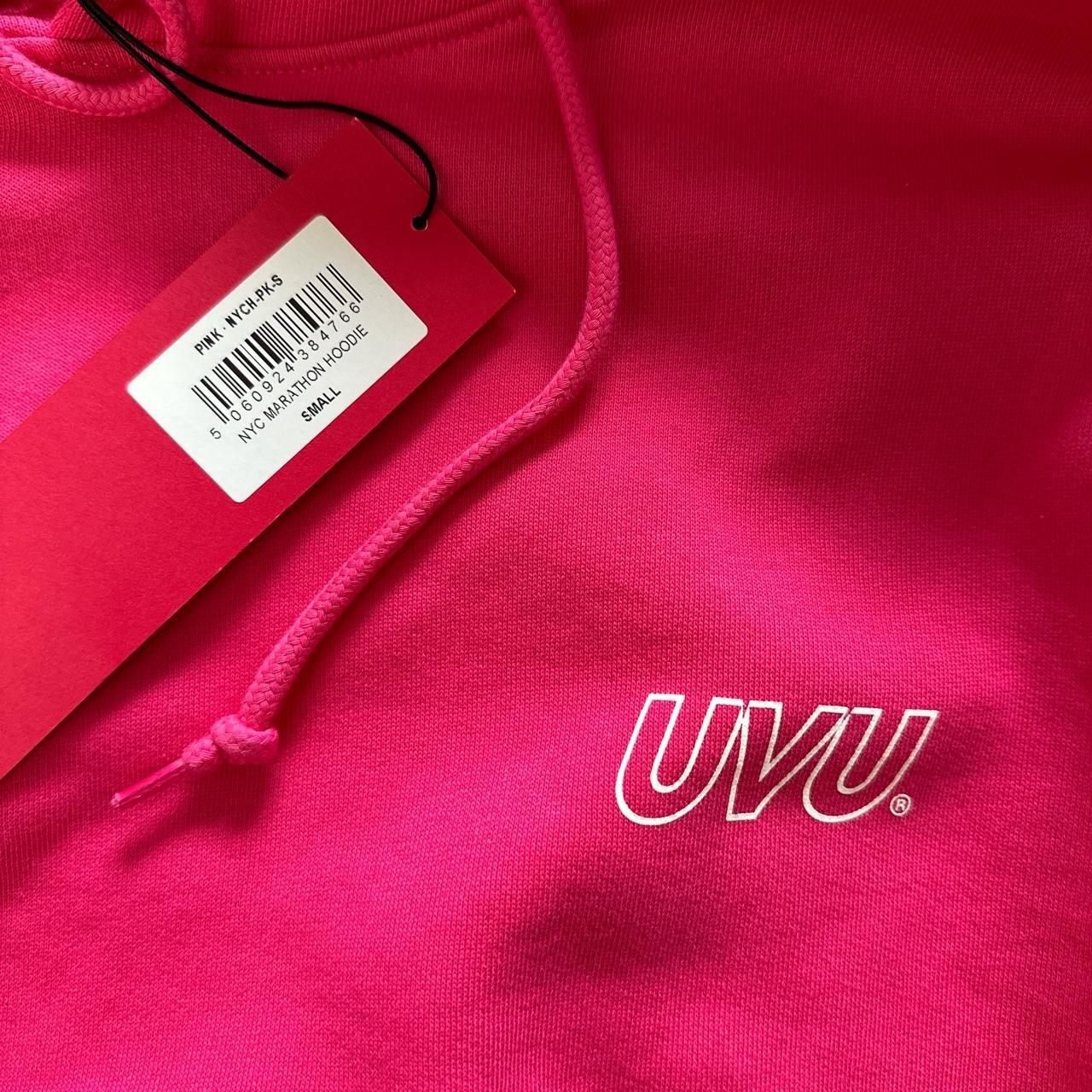 UVU NYV Pink Hoodie Small Sold Out Oversized Fits... - Depop