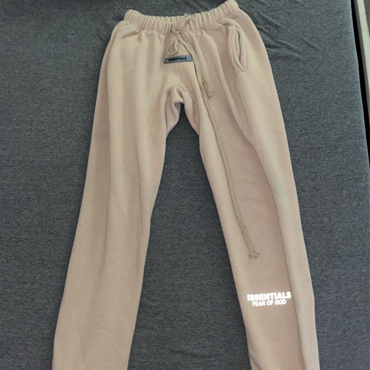 Tan Essentials Pants Good Condition Will be shipped... - Depop