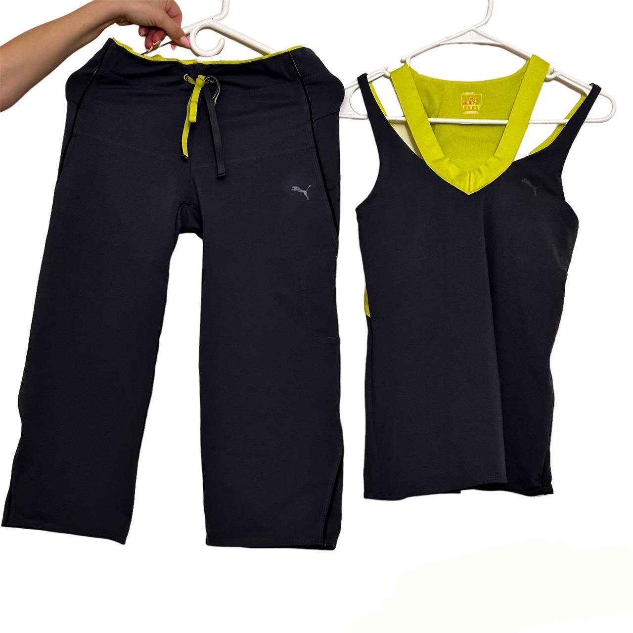 Puma Women's Green and Grey Vest | Depop