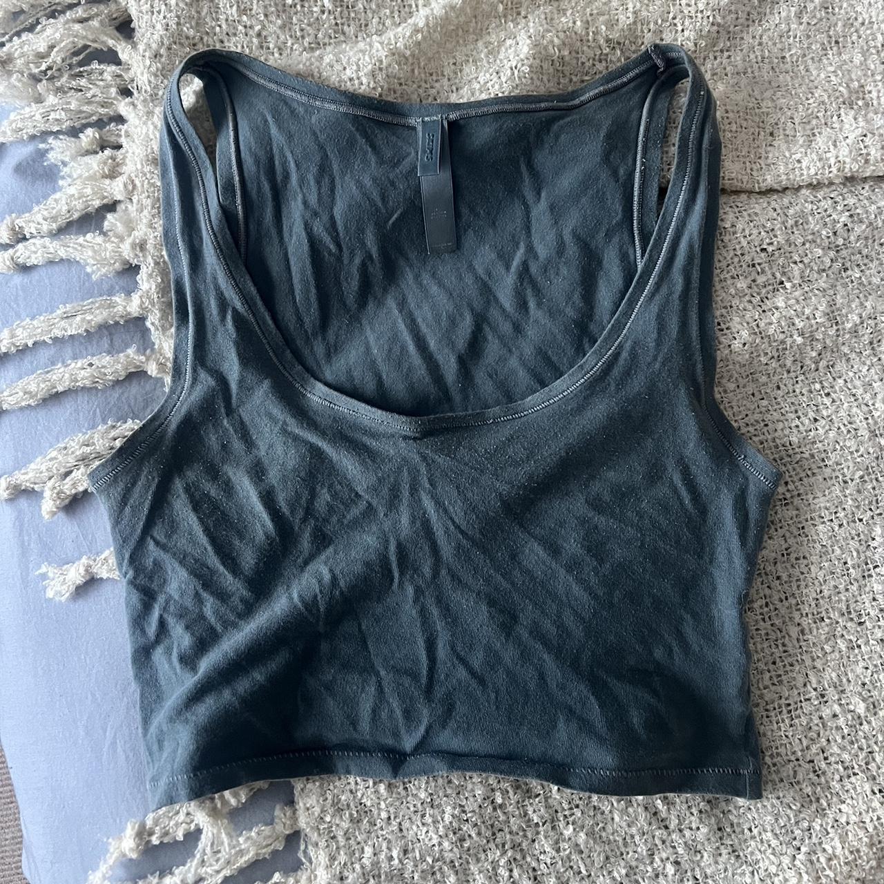 SKIMS crop size S, 6/8 • barely worn • buttery... - Depop