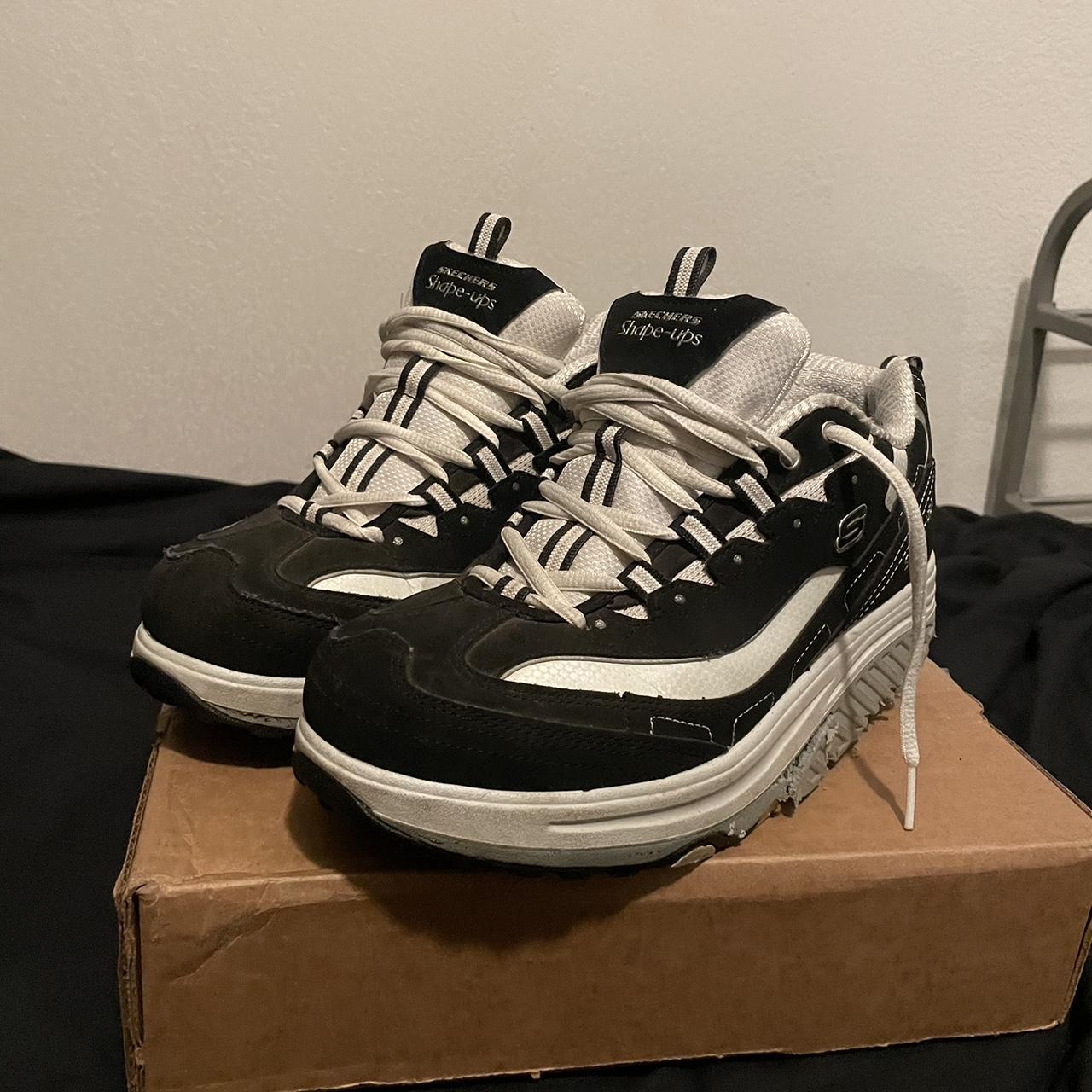 RARE 00S Y2K SKECHERS CHUNKY PLATFORM UNISEX MENS... - Depop