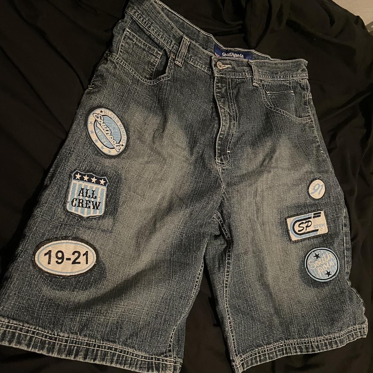 90S SOUTHPOLE COLLECTION PATCH JORTS MENS 36 THESE... - Depop