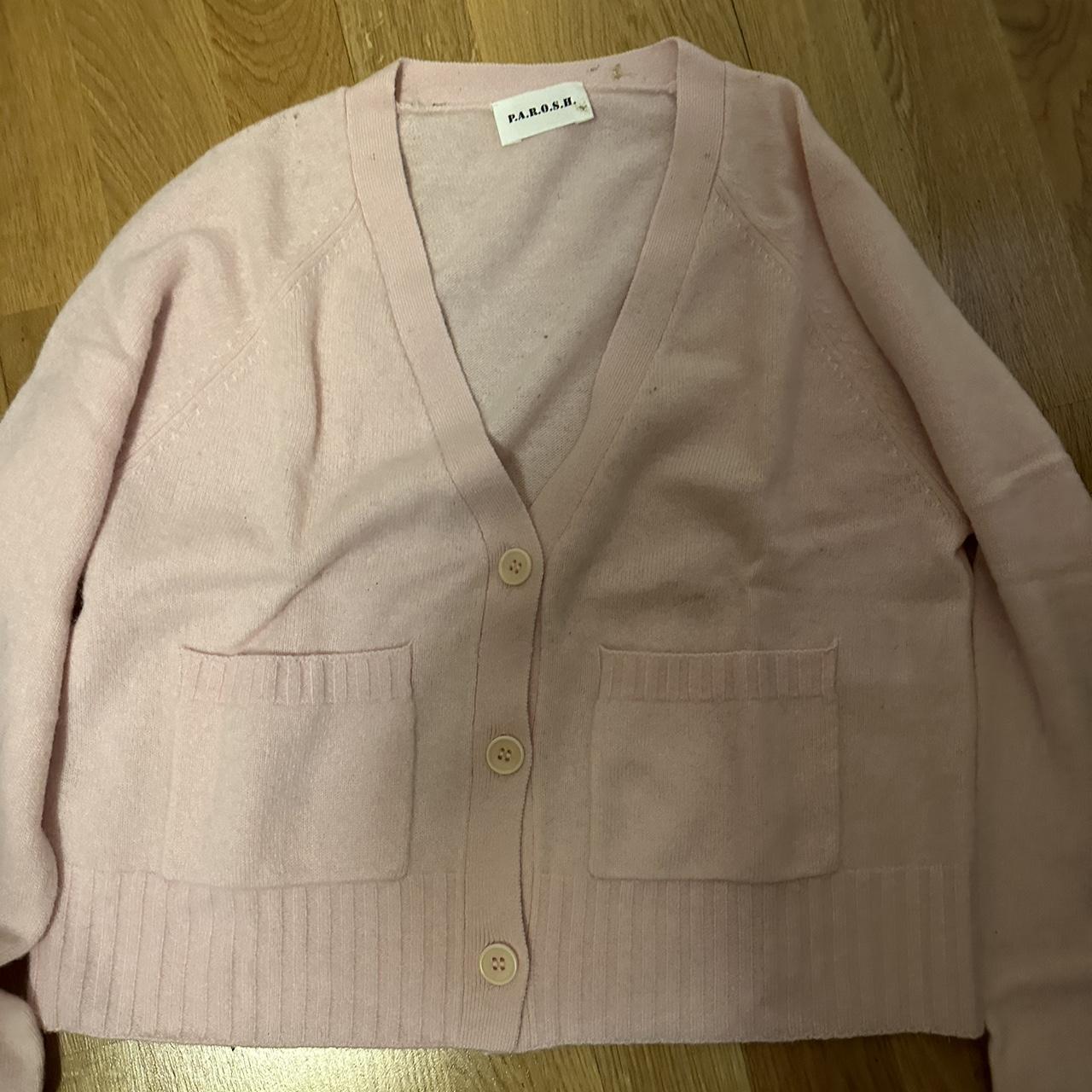 PAROSH CARDIGAN CORTO ROSA - Depop