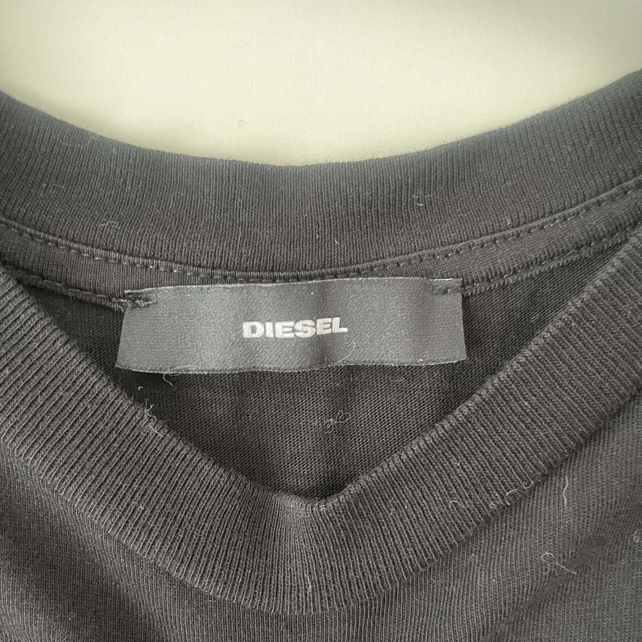 Woman’s black and multicolour diesel t-shirt Size... - Depop