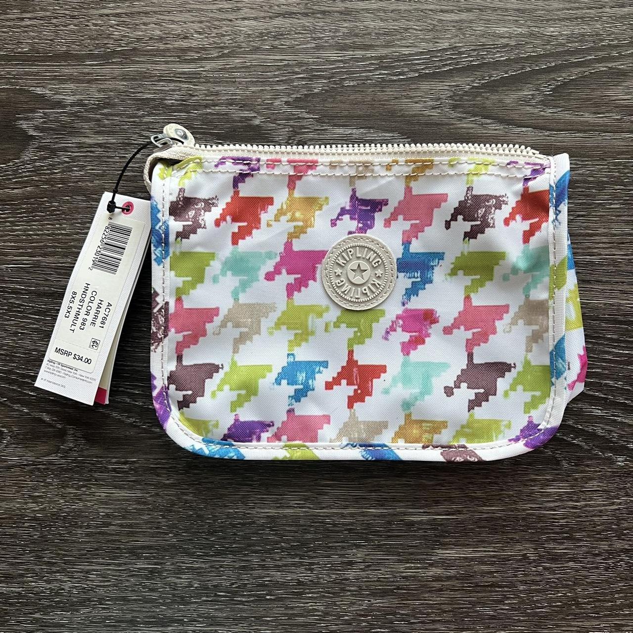 kipling harrie pouch cosmetic bag zip closure... - Depop