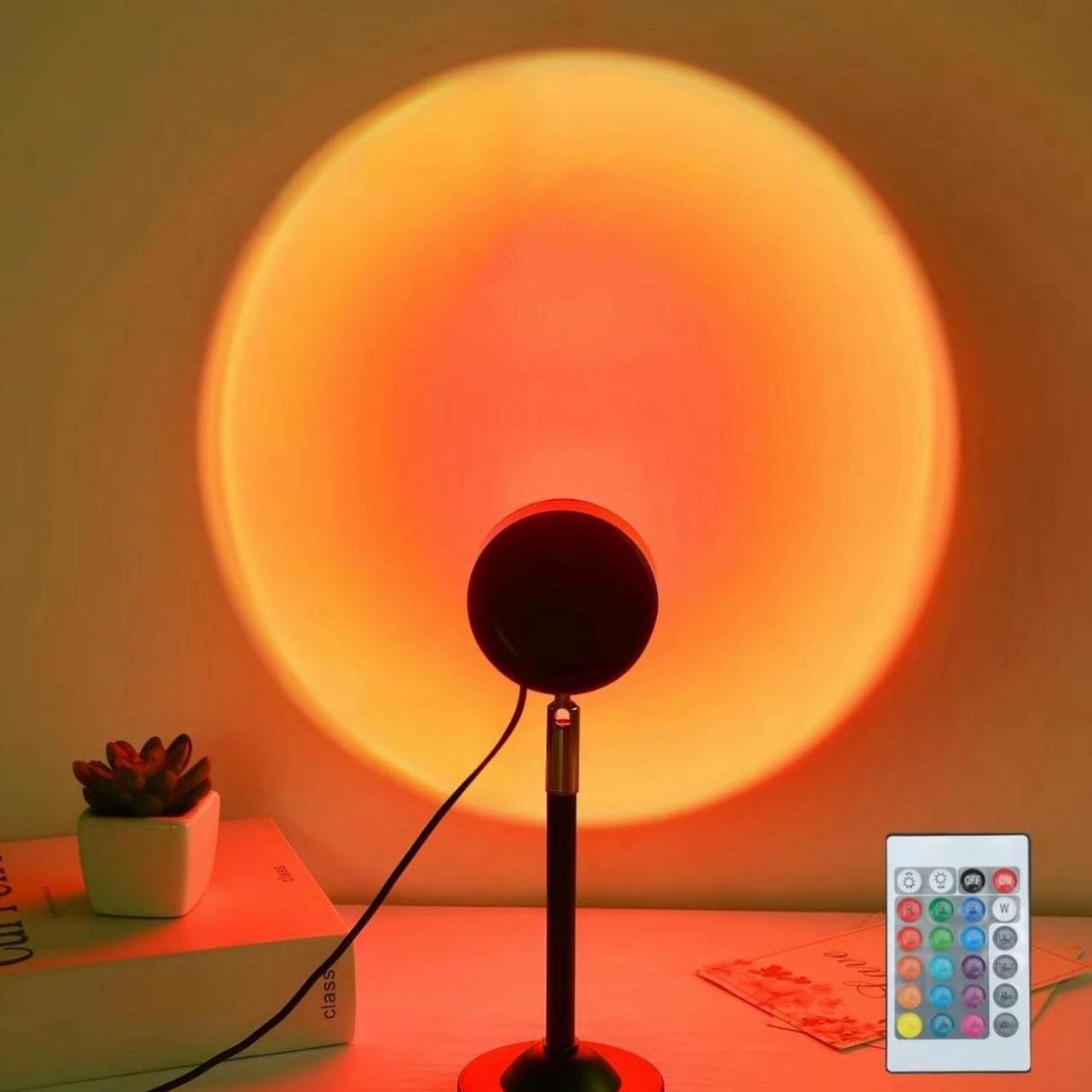 Multicolor LED lamp with remote control... | Depop