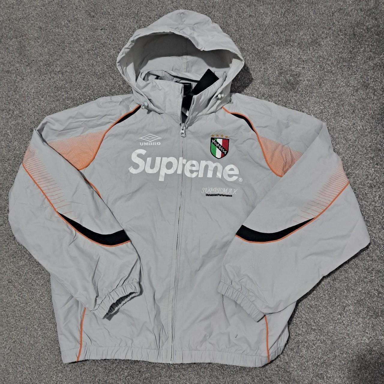 Supreme X Umbro windbreaker Ultra Rare grey and... - Depop