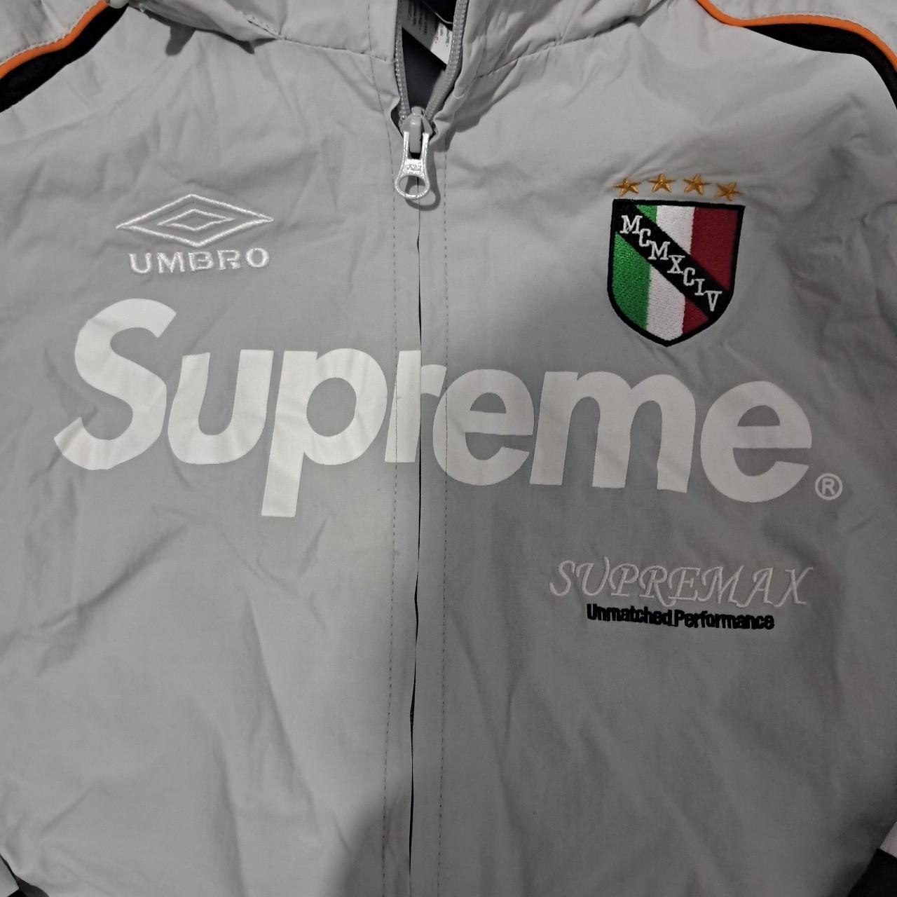 Supreme X Umbro windbreaker Ultra Rare grey and... - Depop