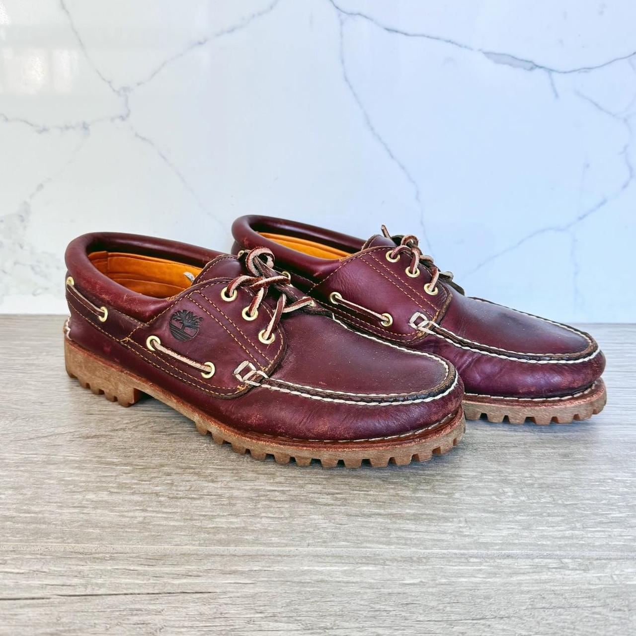 Vintage TIMBERLAND 50009 men’s burgundy leather 3... - Depop