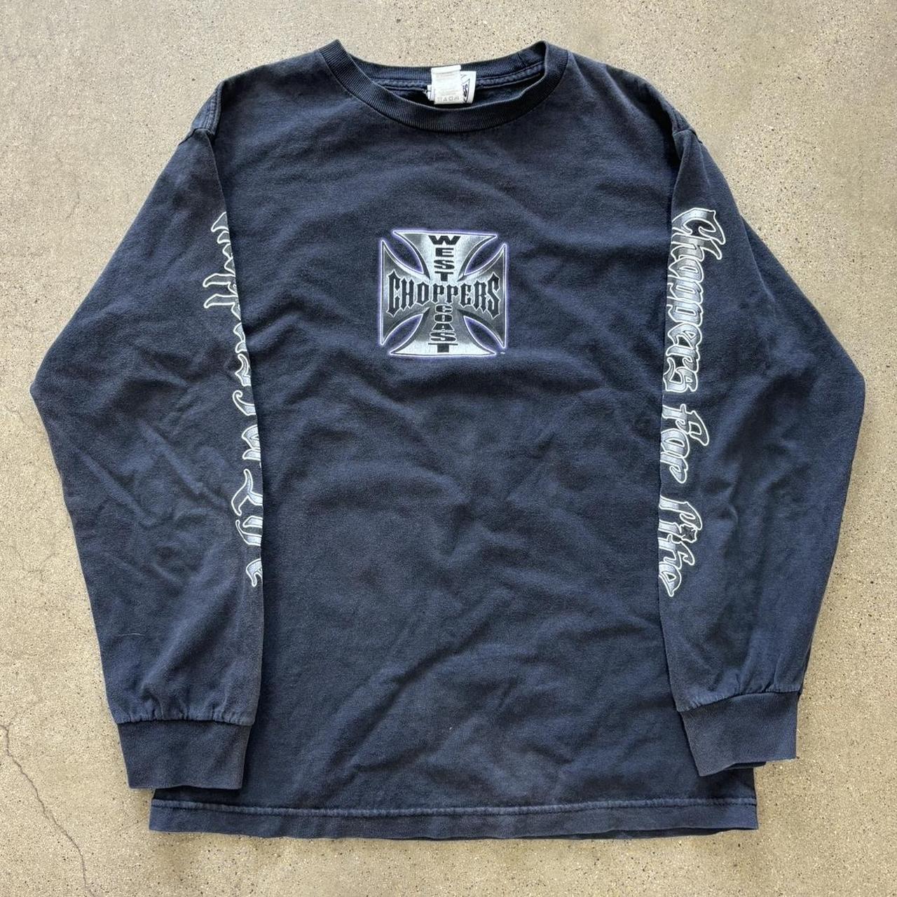 Vintage West Coast Choppers Long Sleeve Shirt... - Depop
