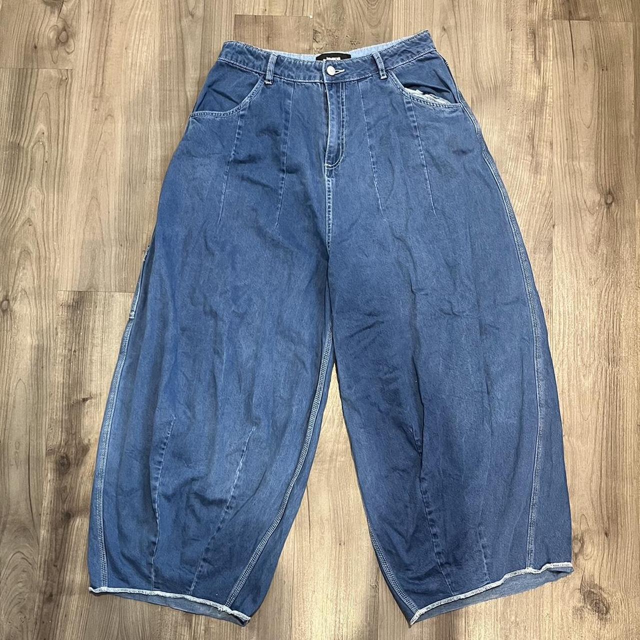 Tiktok Jumpsack Baggiest Blue Pants. Extremely Baggy... - Depop