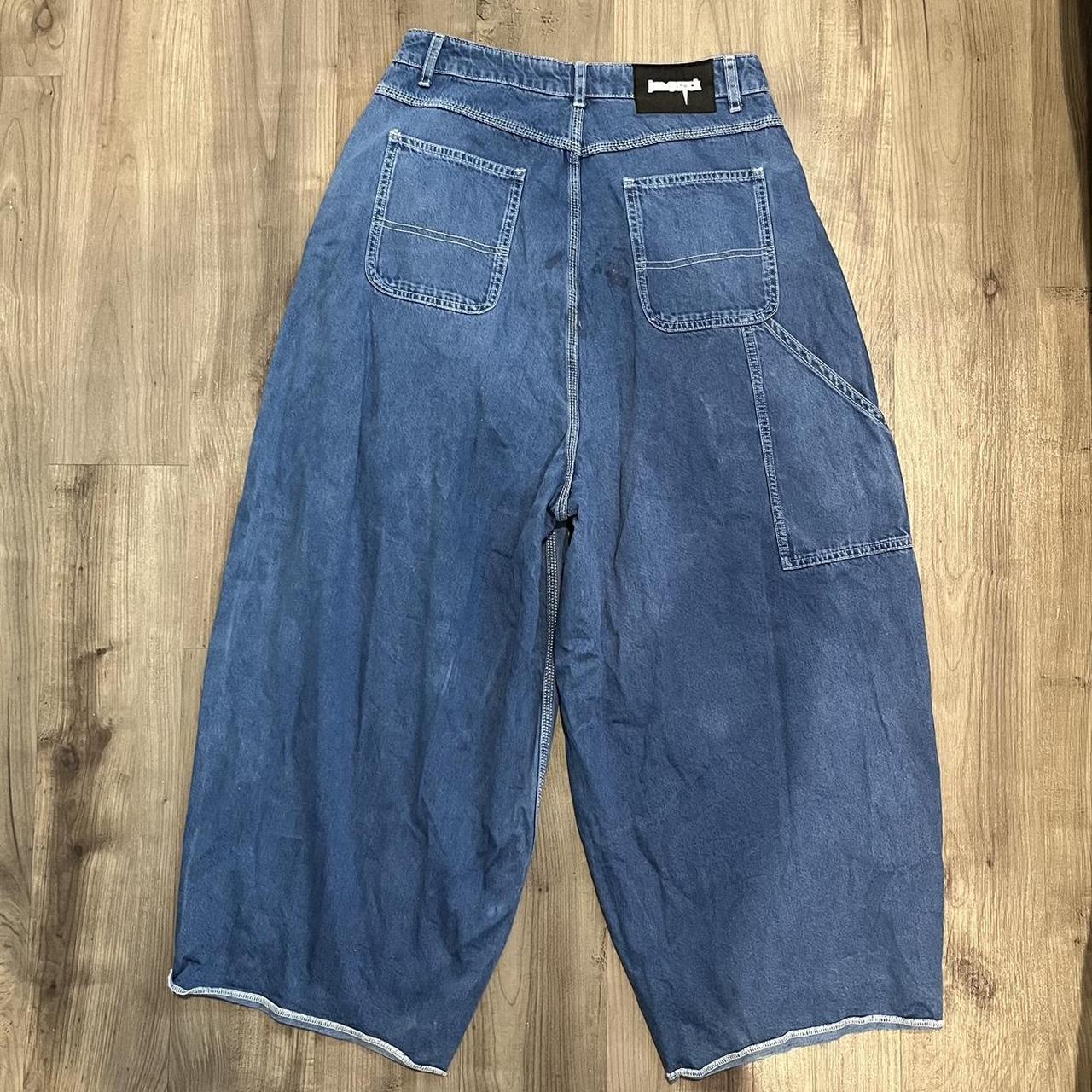 Tiktok Jumpsack Baggiest Blue Pants. Extremely Baggy... - Depop