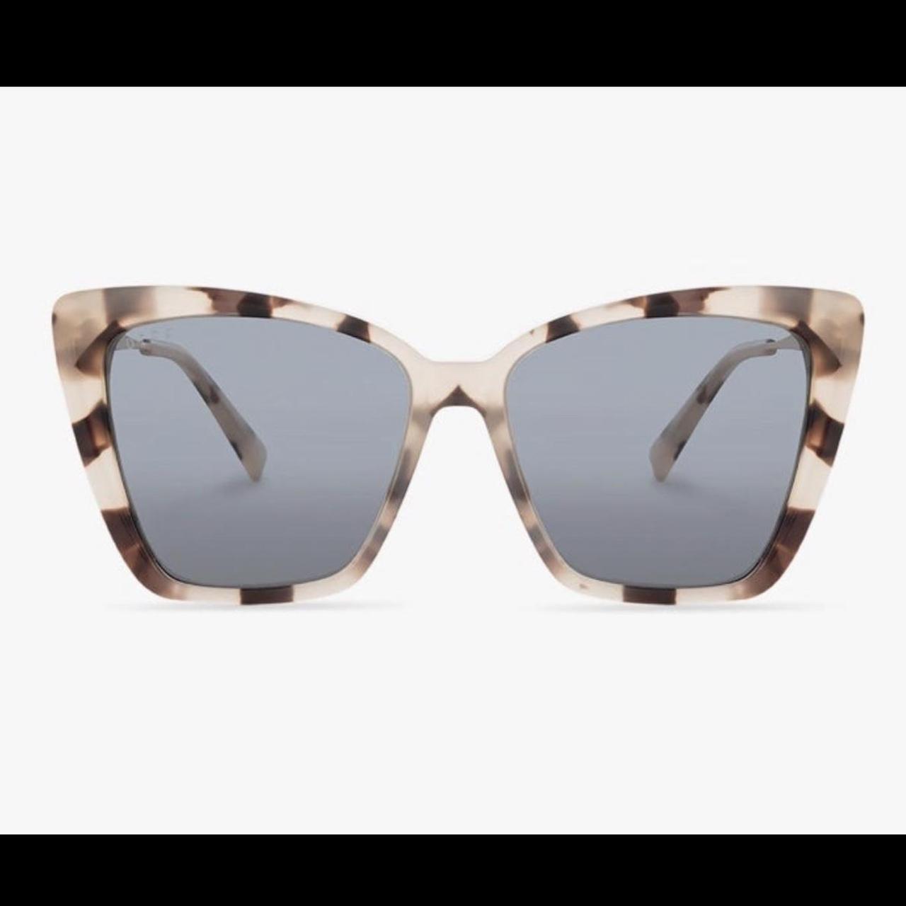 DIFF Women's Cream Sunglasses | Depop
