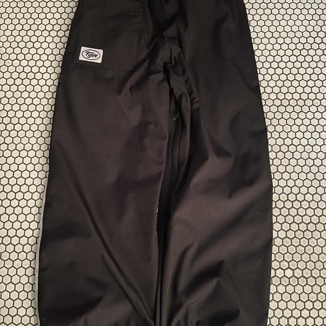 Black baggy fyve snowboarding/ski pants, fleece... | Depop