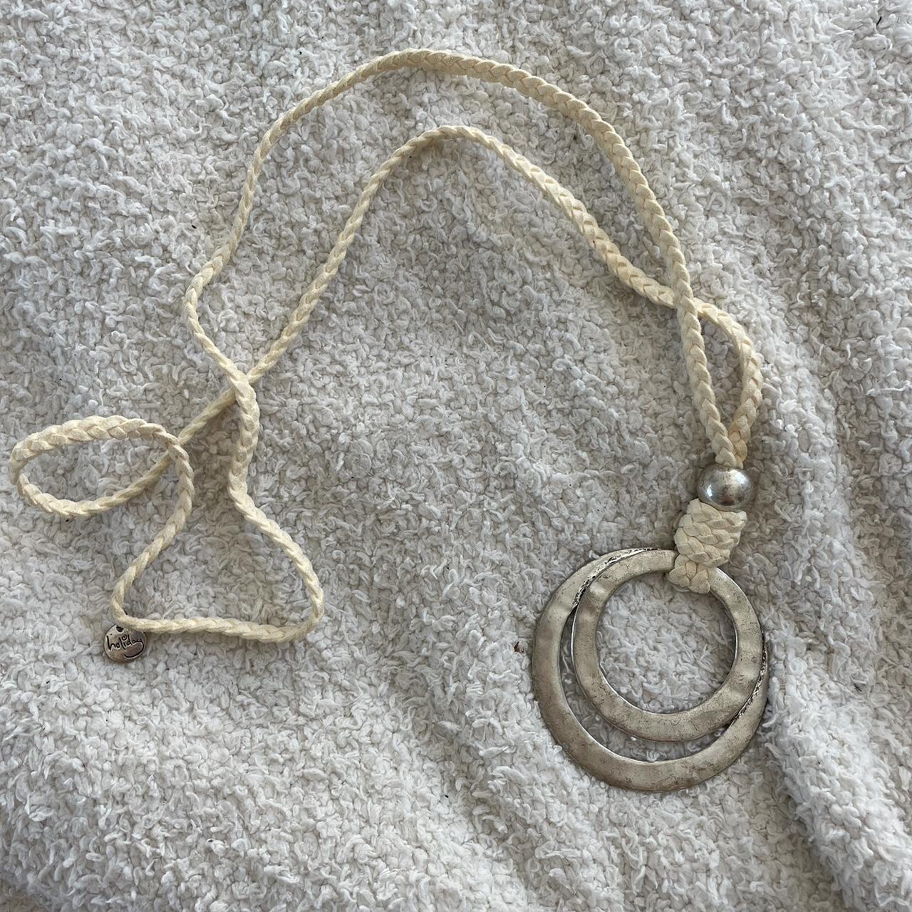 Antique silver rough metal necklace Super trendy I... - Depop