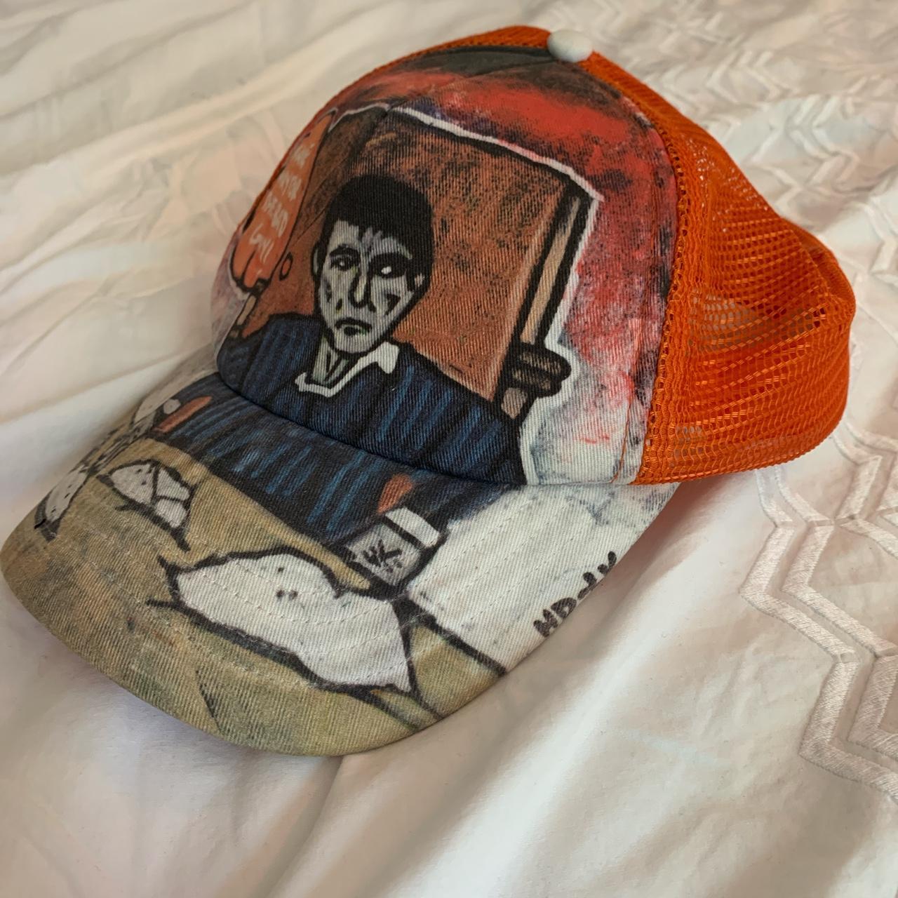 Scarface trucker cap airbrush style graffiti “make... - Depop