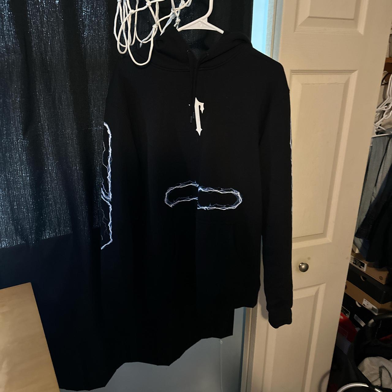 medium lightning trapstar hoodie never worn PRICE... - Depop