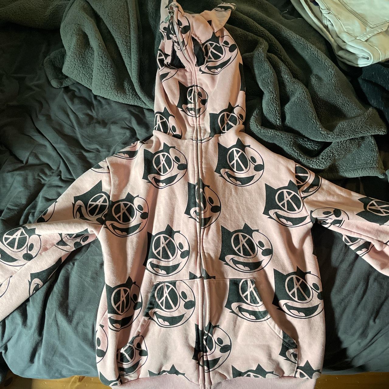 pink introvert full zip hoodie no paypal send me... - Depop