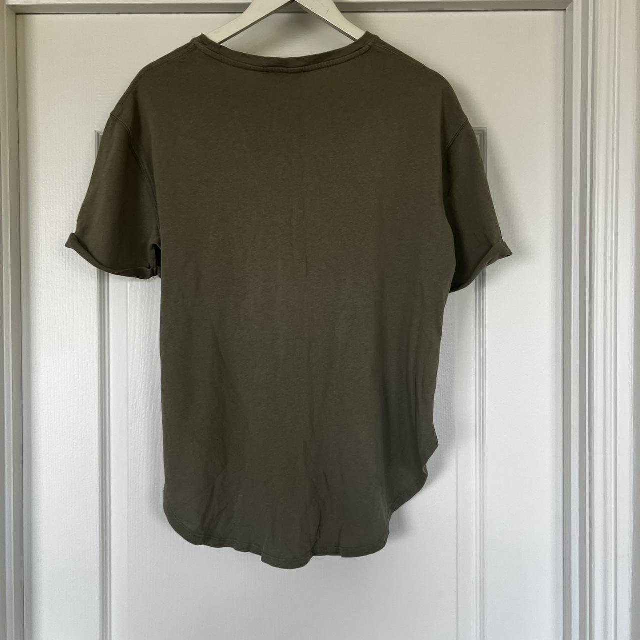 Decjuba D-luxe Khaki green oversized slouchy t-shirt - Depop