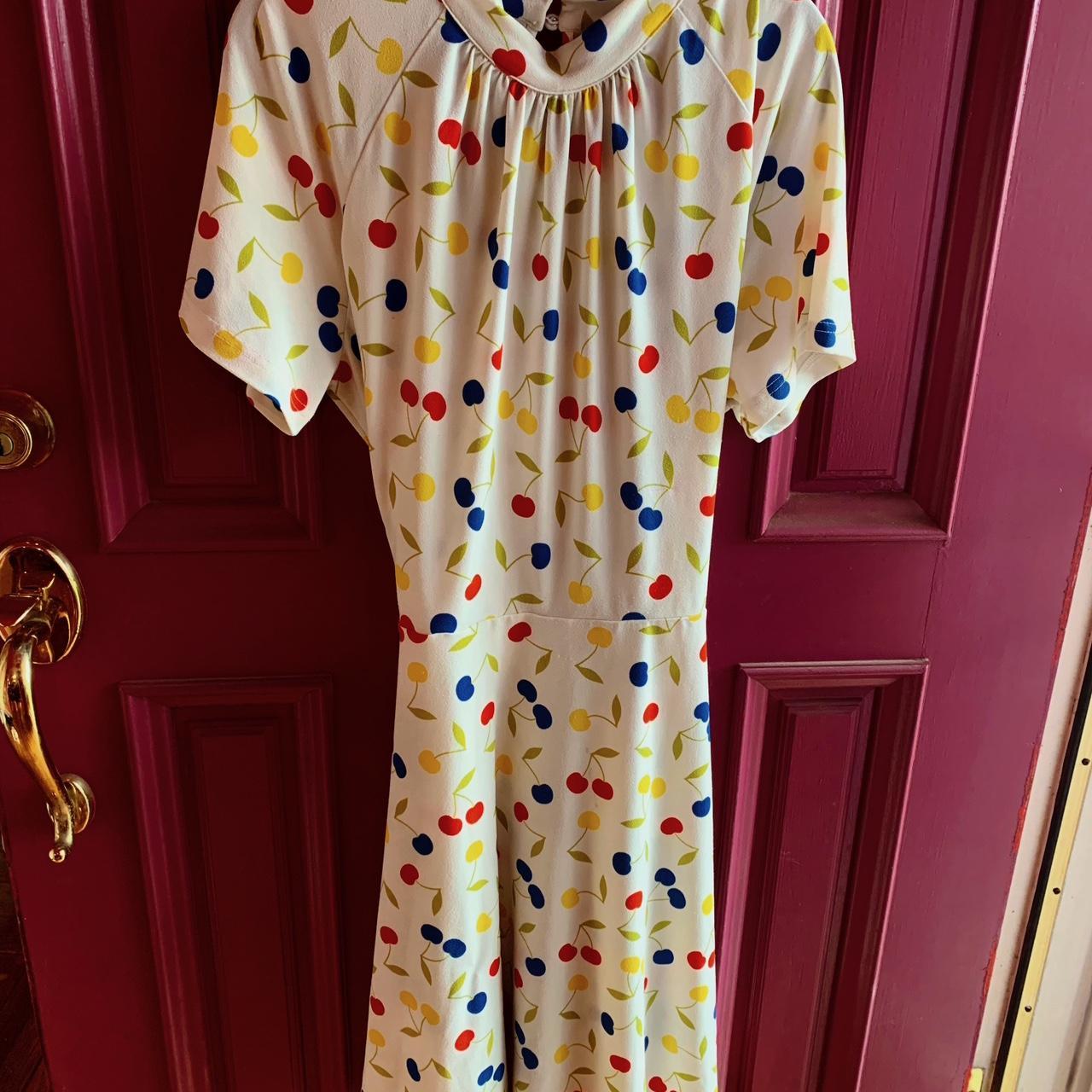 ModCloth Women's Red and White Dress | Depop