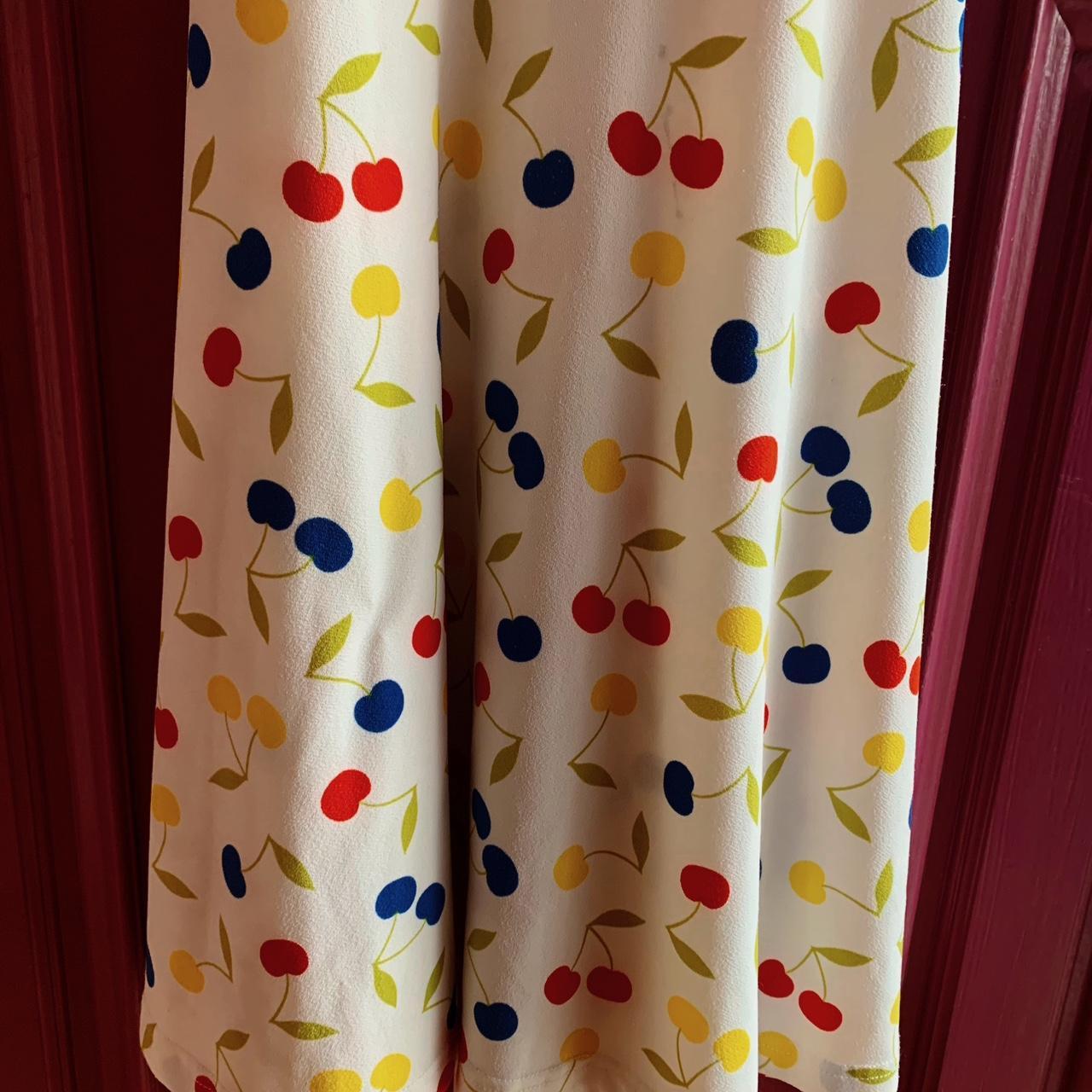 ModCloth Women's Red and White Dress | Depop