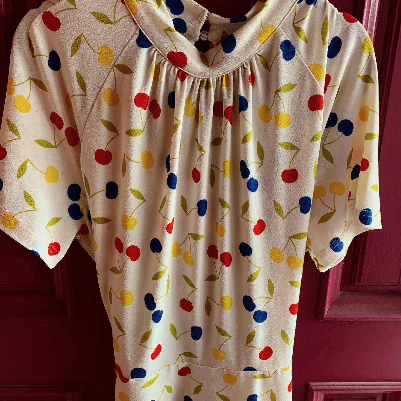 ModCloth Women's Red and White Dress | Depop