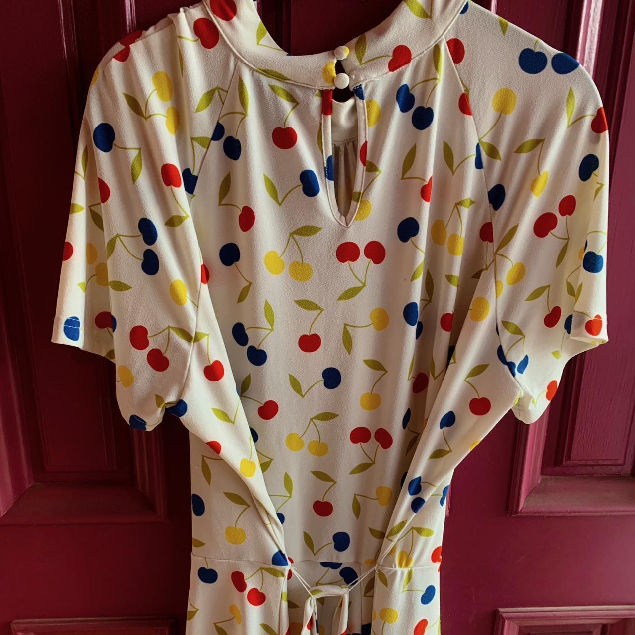 ModCloth Women's Red and White Dress | Depop