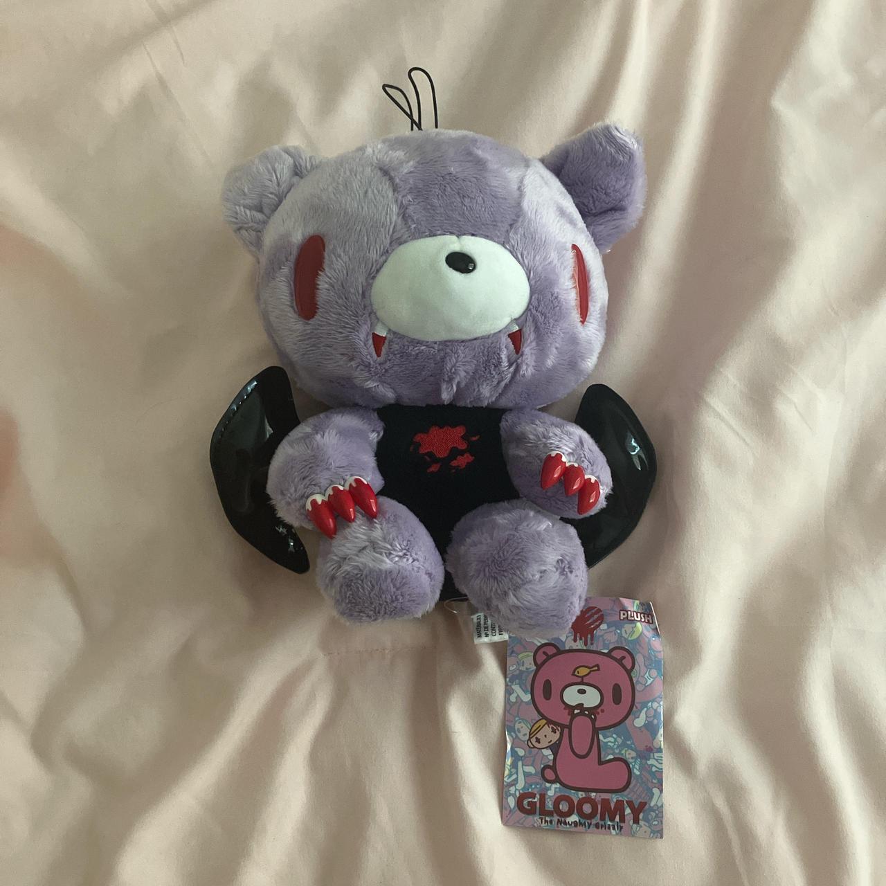 brand new with tags vampire bat gloomy bear purple... - Depop