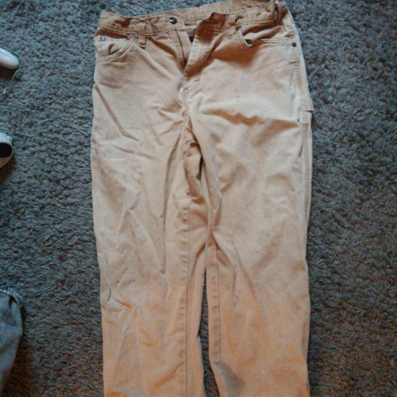 Dickies Tan Work Wear Pants No Size Tag But Depop